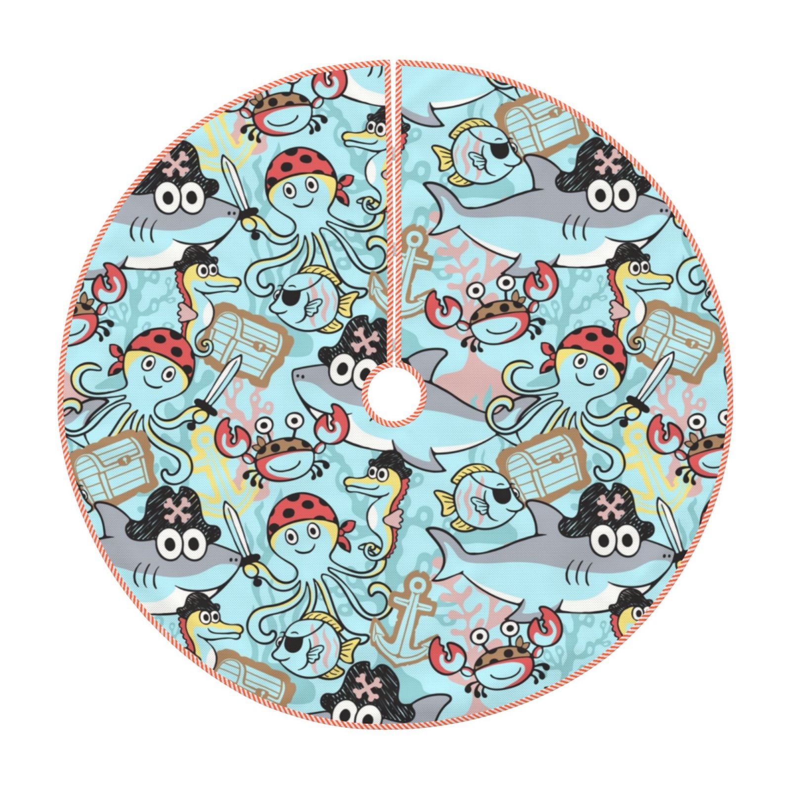 Disketp Cartoon Pirate Christmas Tree Skirt, Christmas Tree Decorations ...