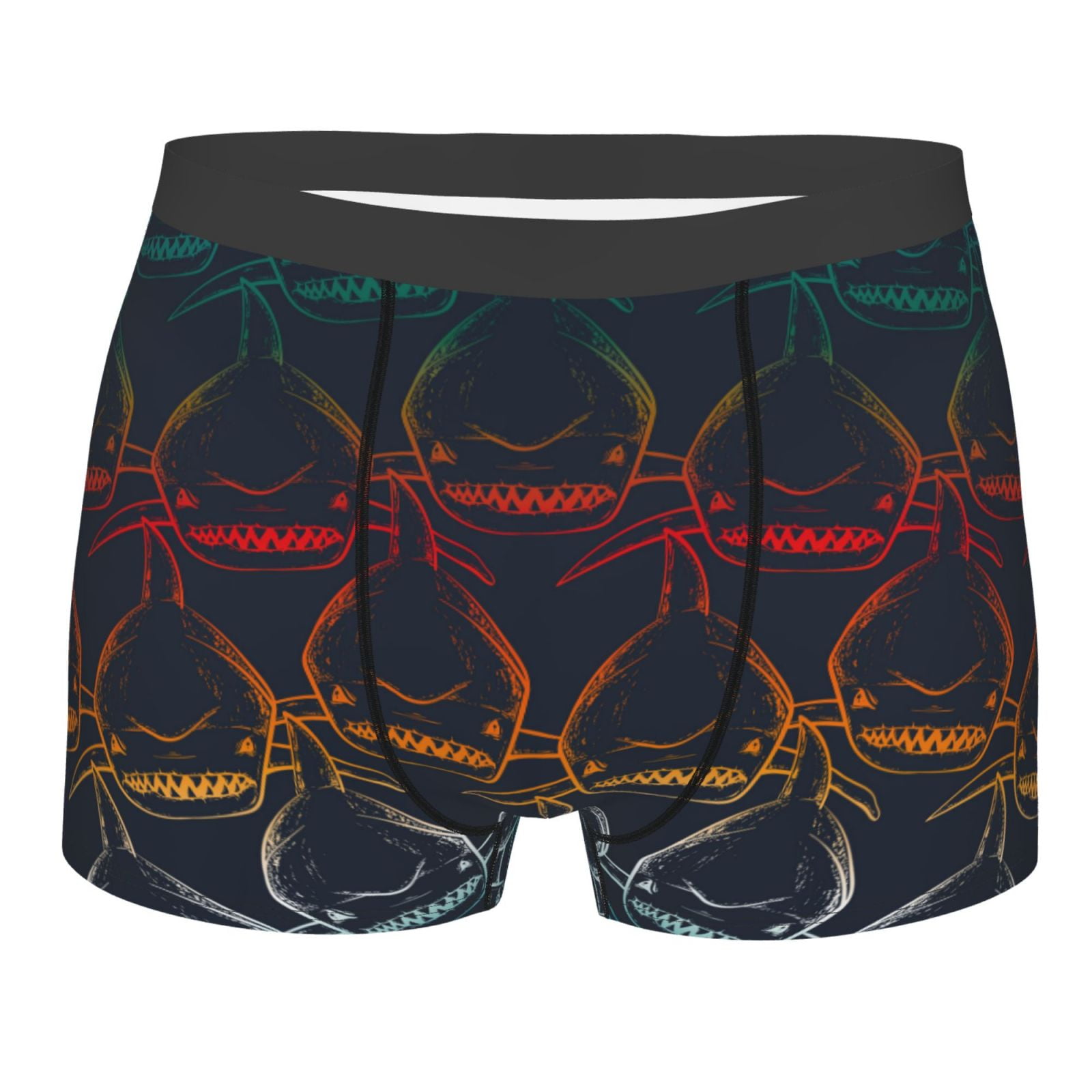 Disketp Cartoon Sharks Men'S Boxer Briefs,Soft And Breathable Cotton ...
