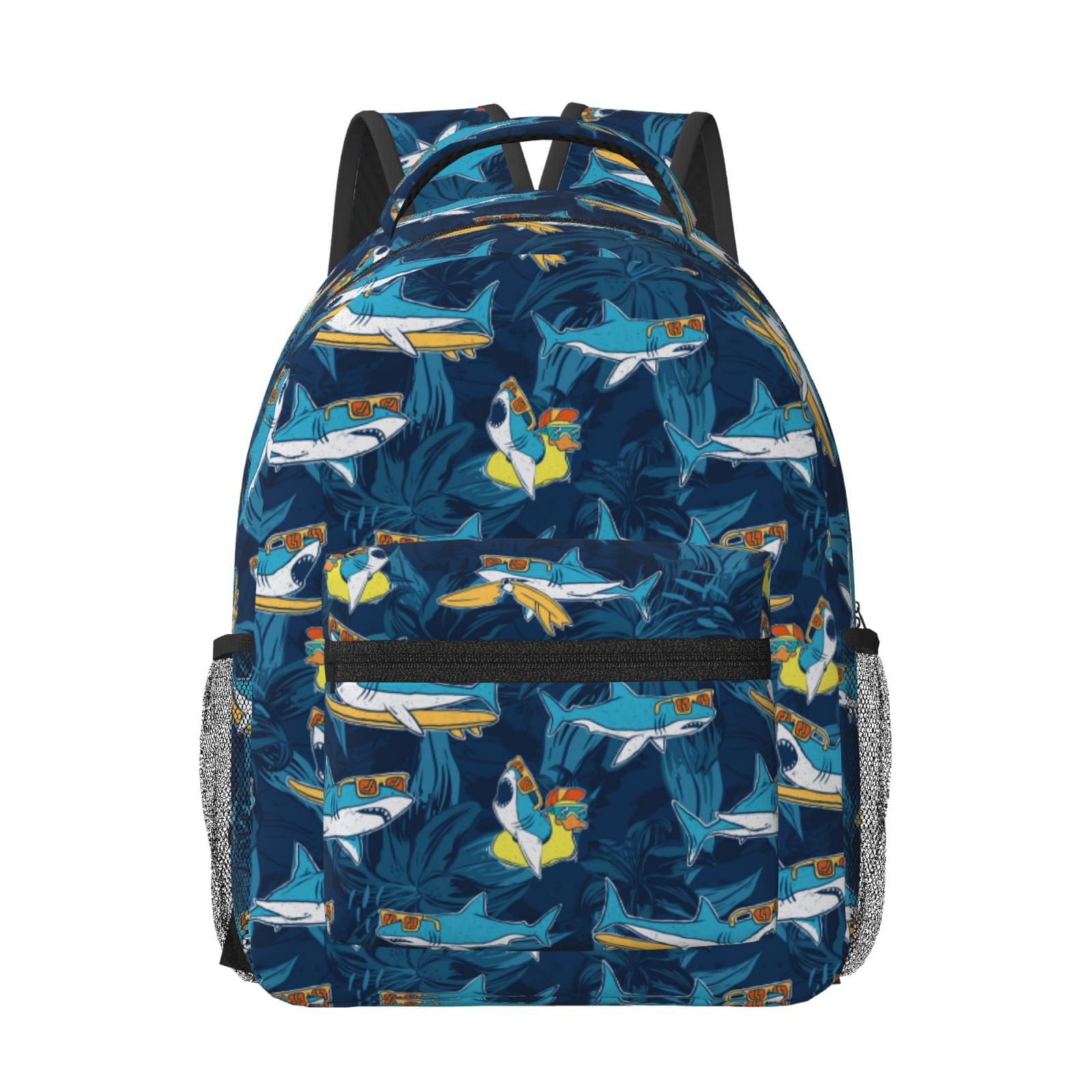 Disketp Cartoon Surfer Sharks Backpack - Comfortable Daypack with The ...