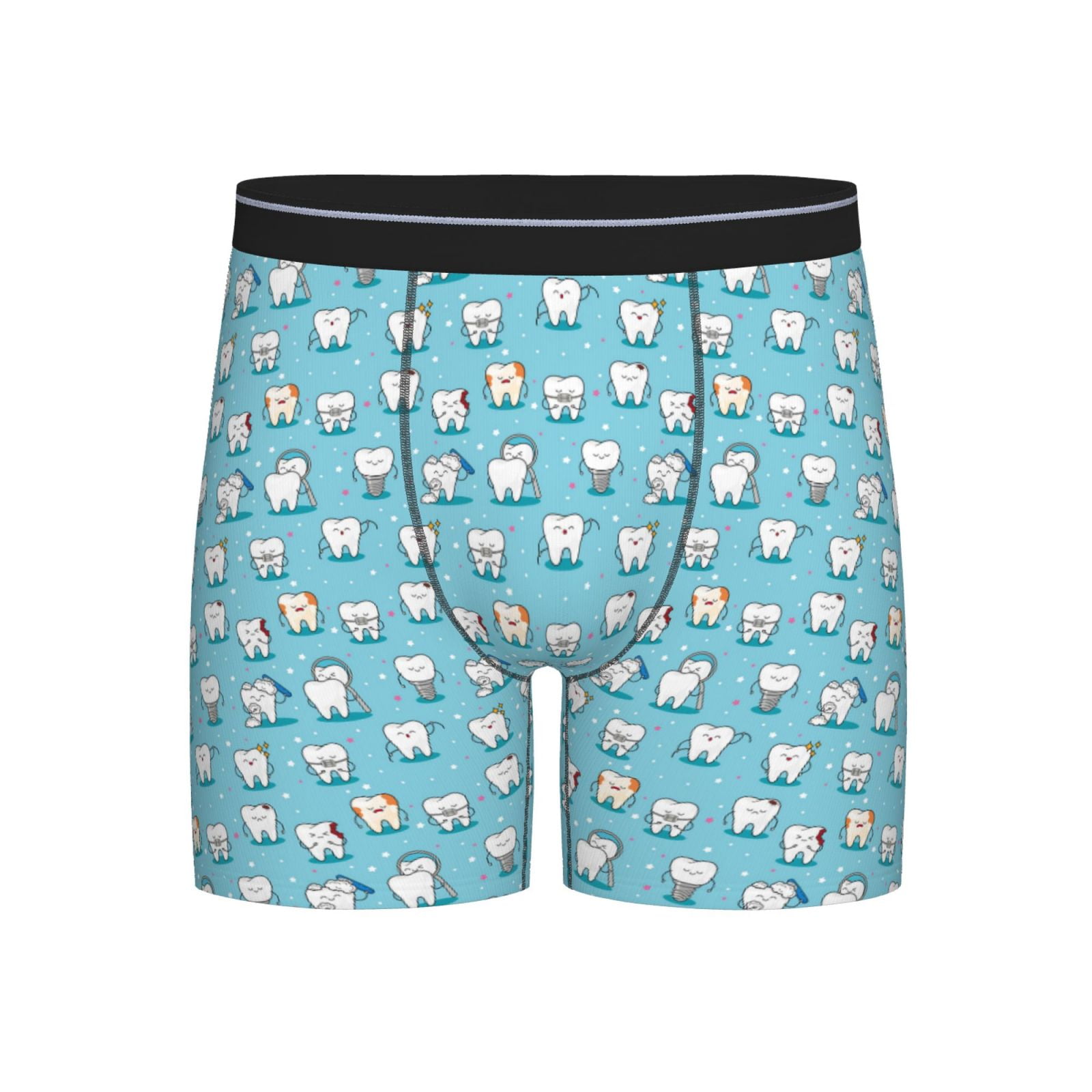 Disketp Cartoon Teeth Men's Boxer Briefs Men’s Underwear Boxer Briefs ...
