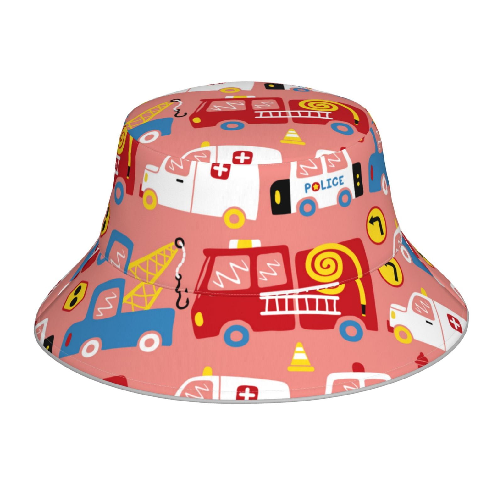 Disketp Cartoon With Traffic Elements Print Reflective Bucket Hat Beach ...