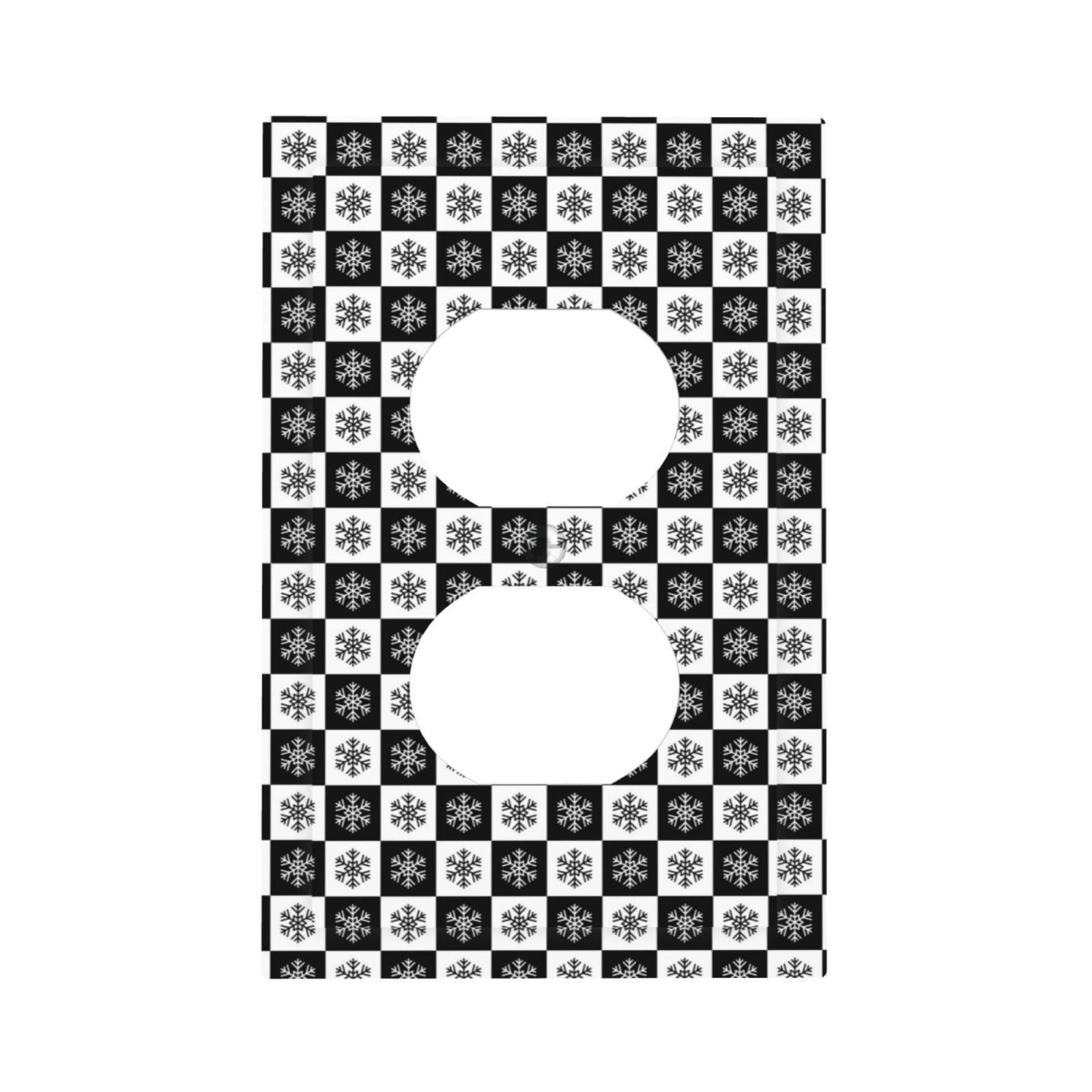 Disketp Checkerboard With Snowflake 1 Decorative Light Switch or Outlet ...