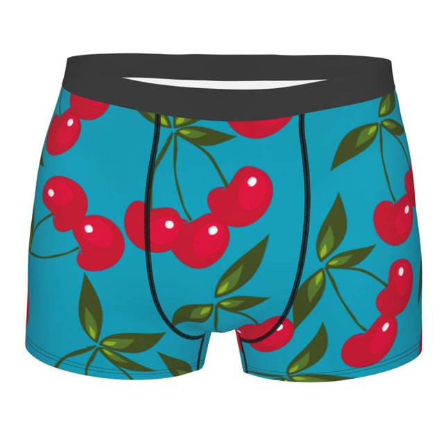 Disketp Cherry Men'S Boxer Briefs,Soft And Breathable Cotton Underwear ...