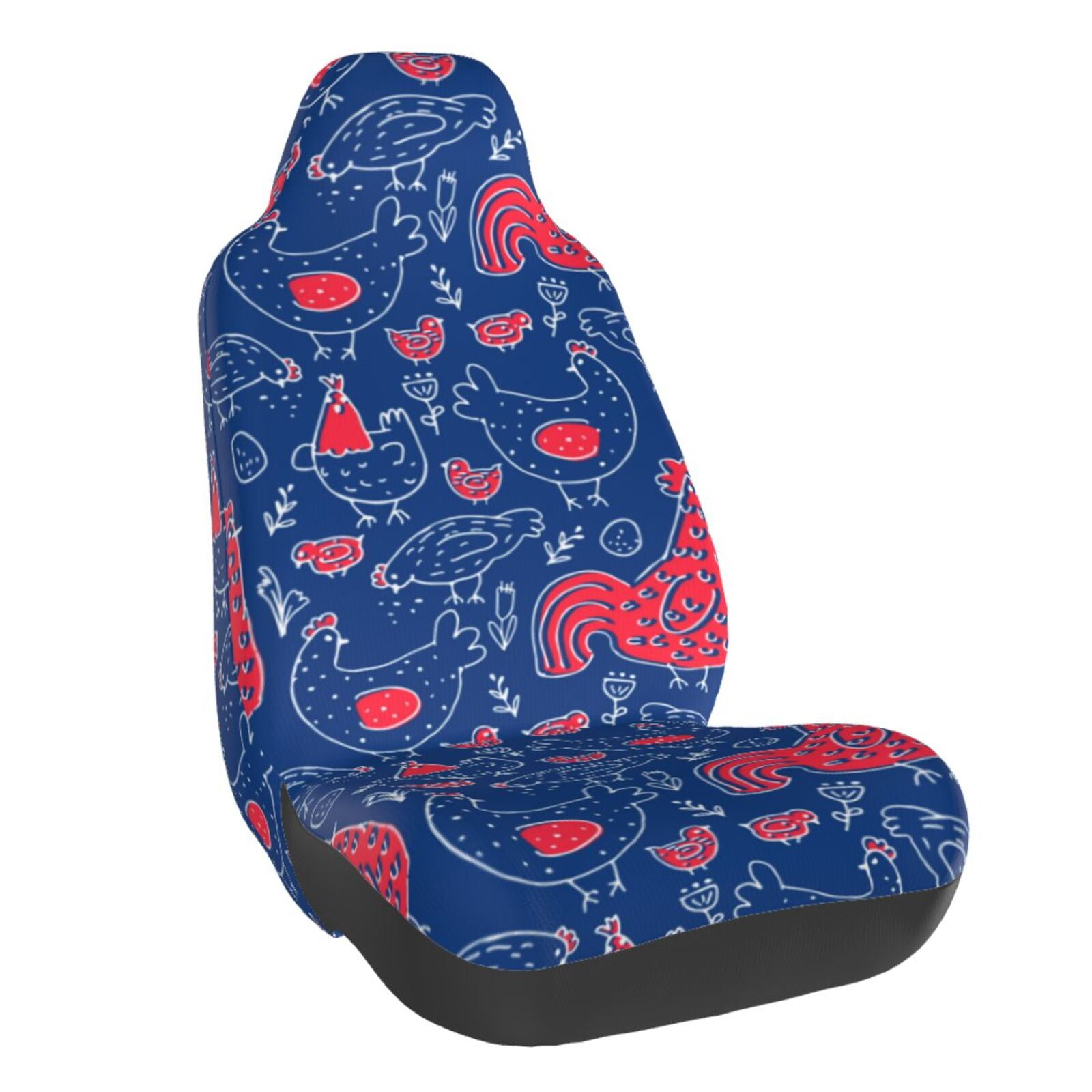 Disketp Chicken and Rooster Car Seat Covers Universal Front Seat Coves ...