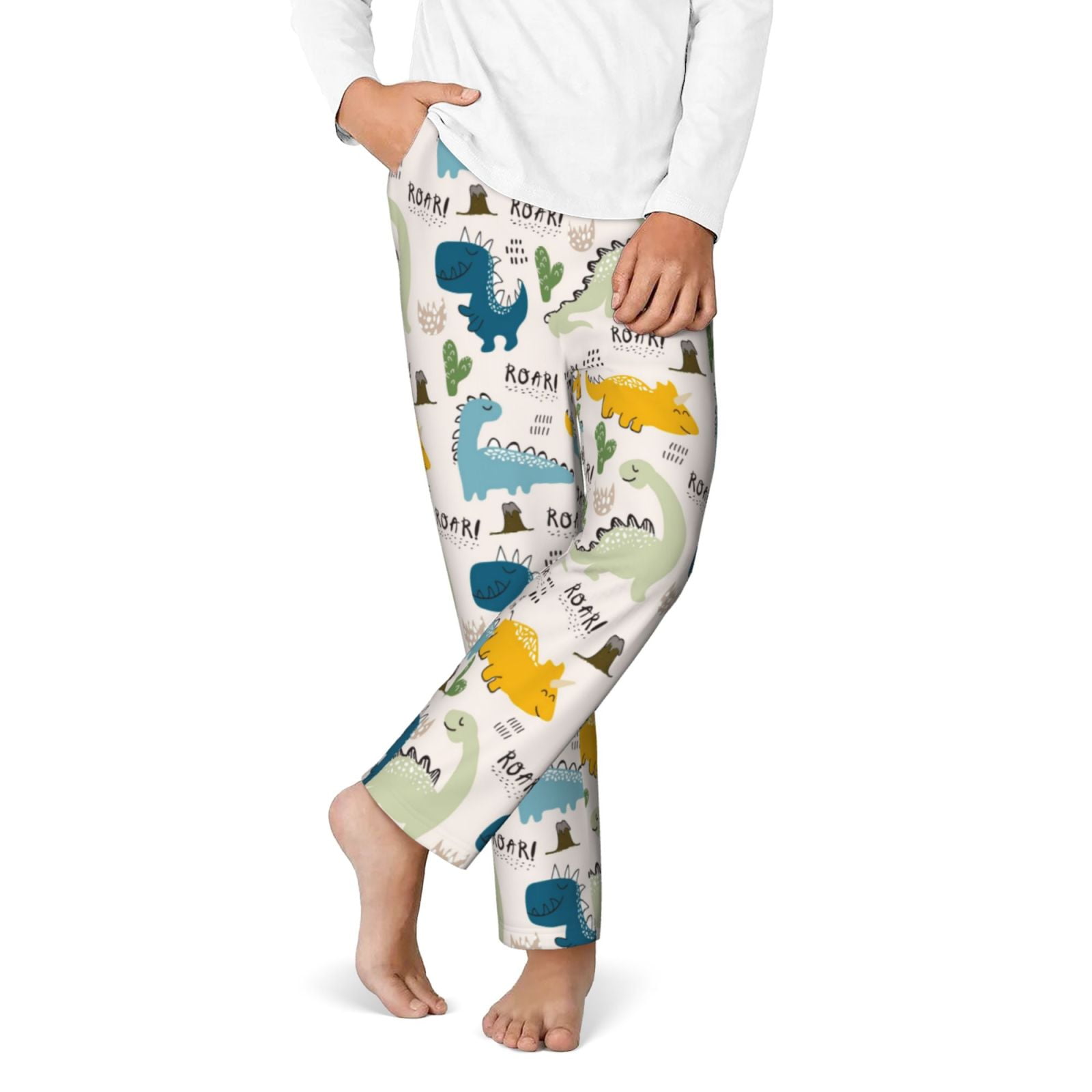 Disketp Childish Dinosaur for Teenagers' Pajama Pants ,Lounge Pants ...