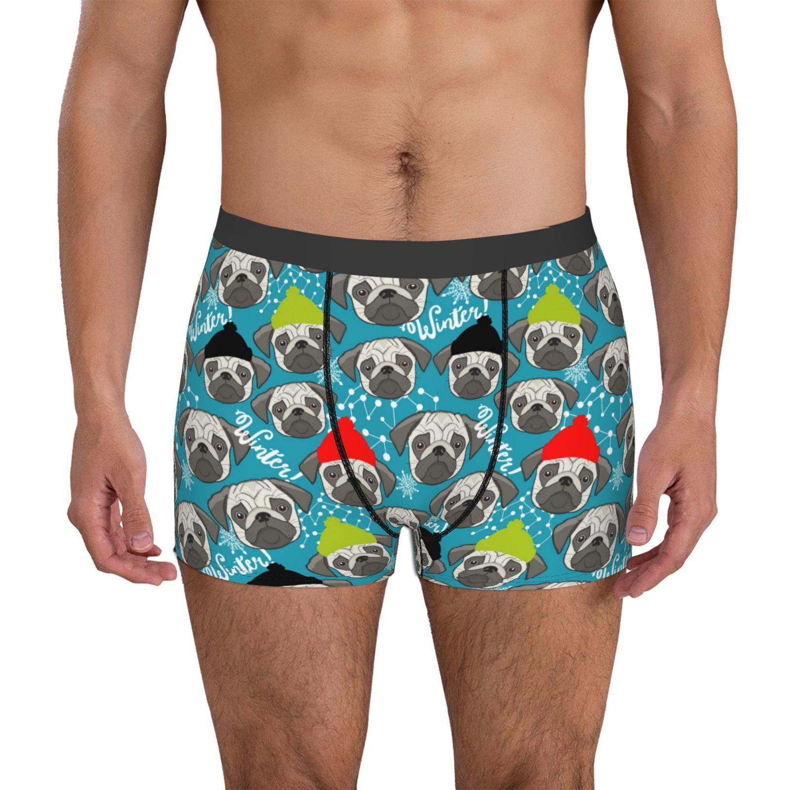 Disketp Christmas Hat Cute French Bulldog Men's Boxer Briefs,Soft and ...