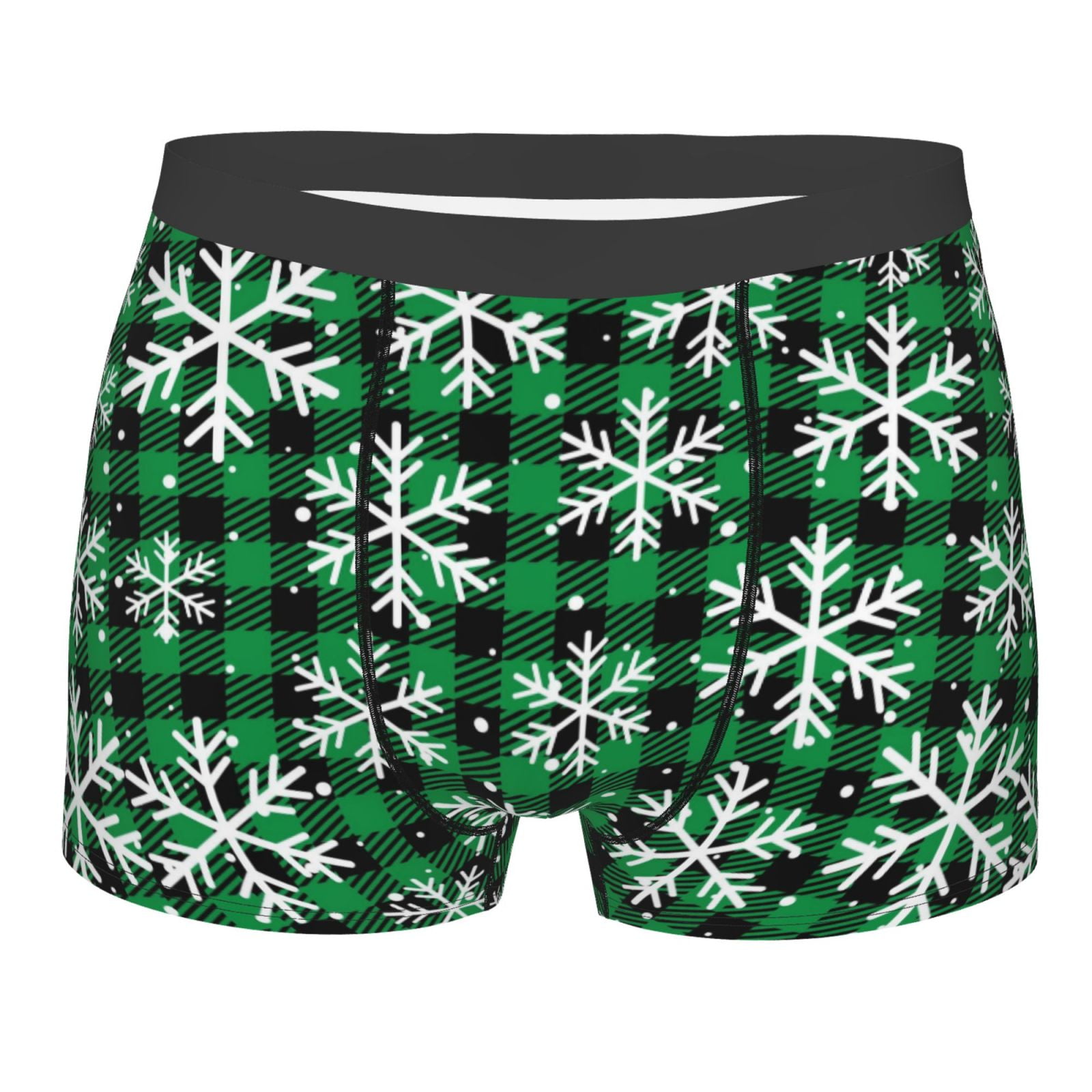 Disketp Christmas Pattern At Buffalo Plaid Men'S Boxer Briefs,Soft And ...