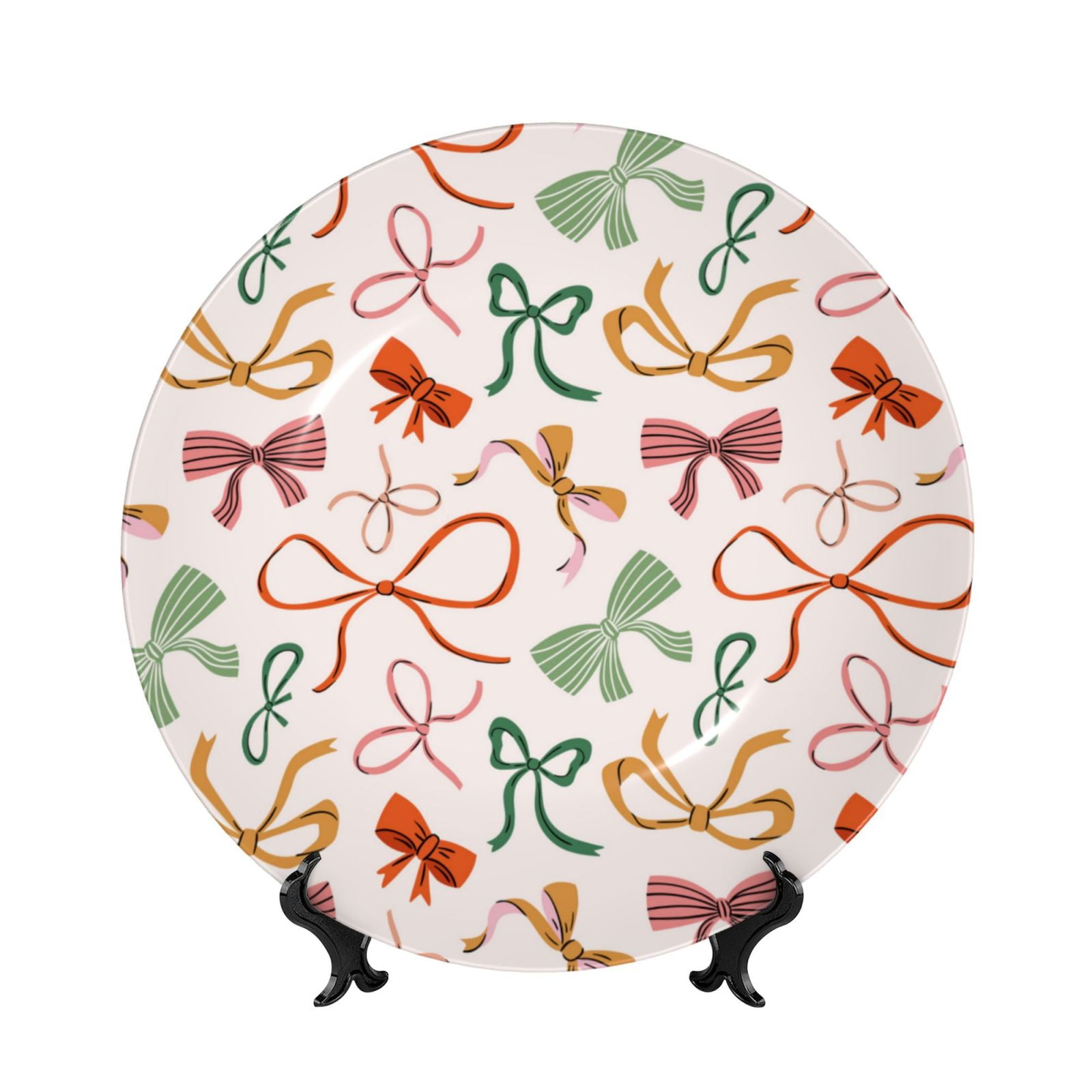 Disketp Colorful Bow Knots Ceramic Plate Dinner Plates Bone China ...