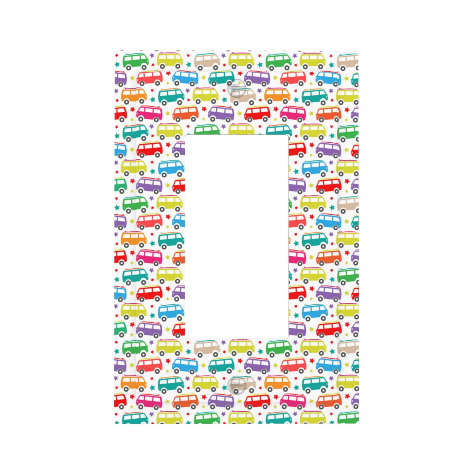 Disketp Colorful Bus Decorative Light Switch or Outlet Wall Plate with ...
