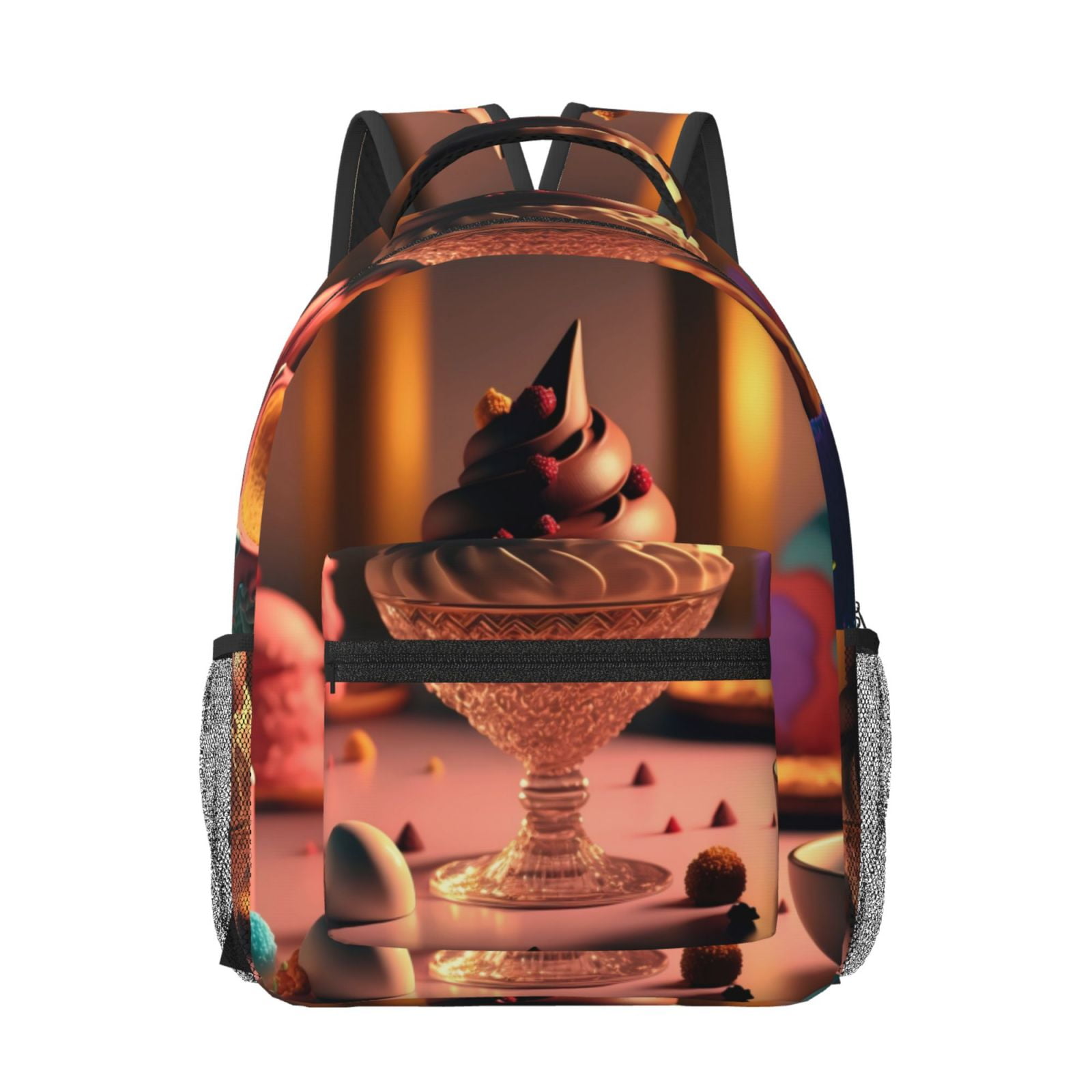 Disketp Colorful Cake Ice Cream Backpack - Comfortable Daypack with The ...