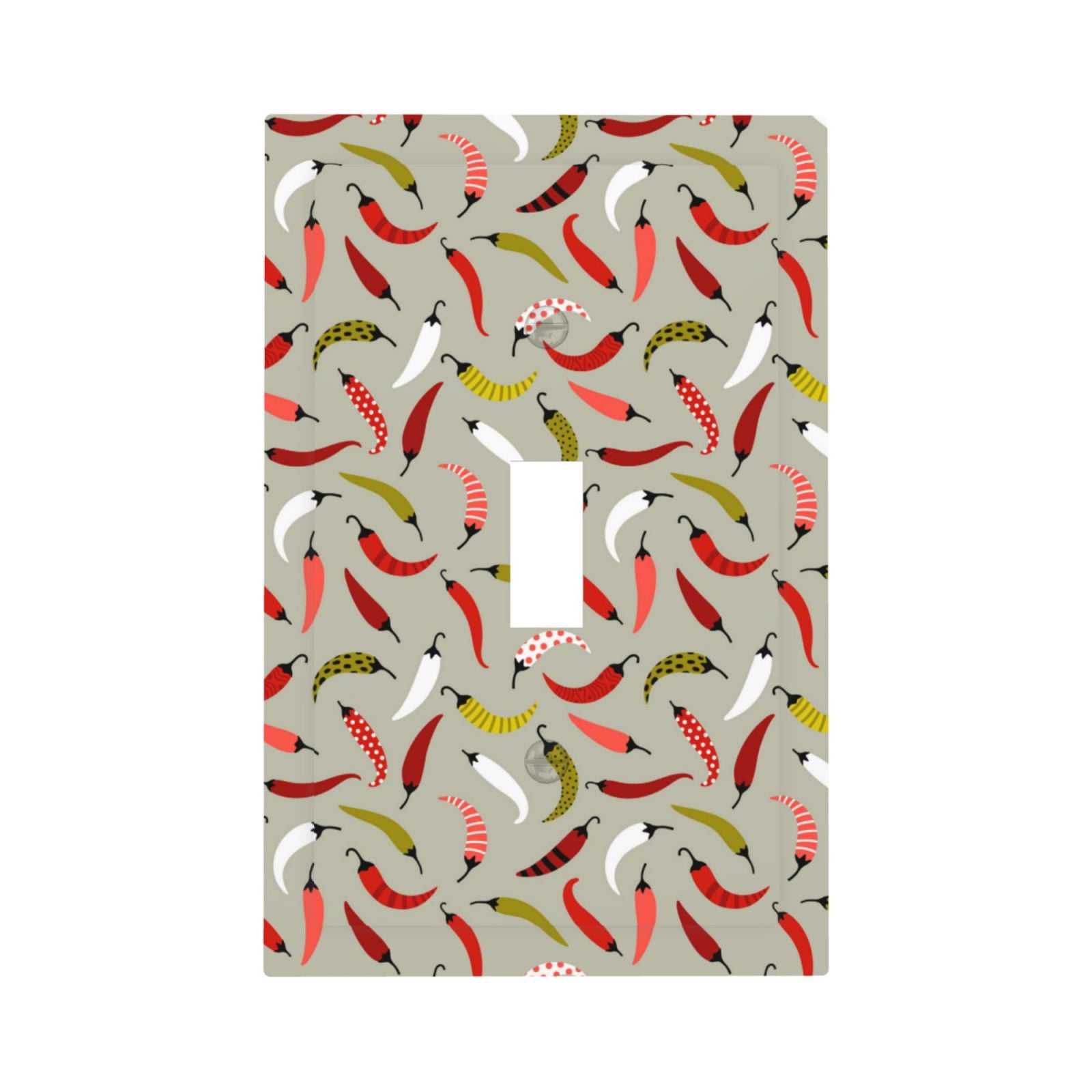 Disketp Colorful Chili Decorator Light Switch or Receptacle Outlet Wall ...
