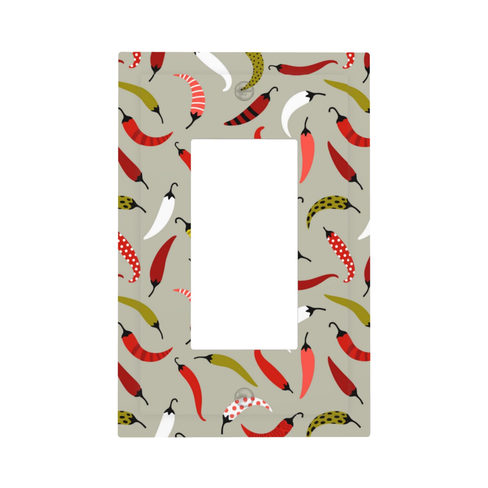 Disketp Colorful Chili Decorator Light Switch or Receptacle Outlet Wall ...
