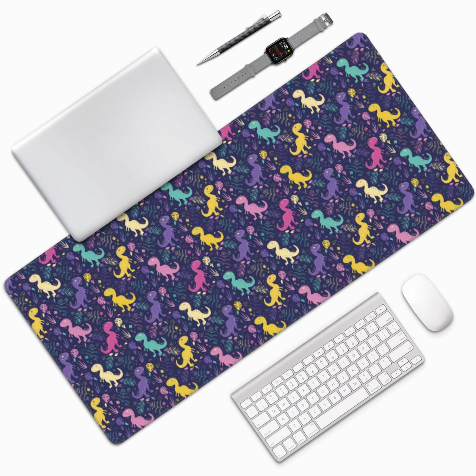 Disketp Colorful Dinosaur Gaming Mouse Mat Long Extended Mouse Pad Desk ...