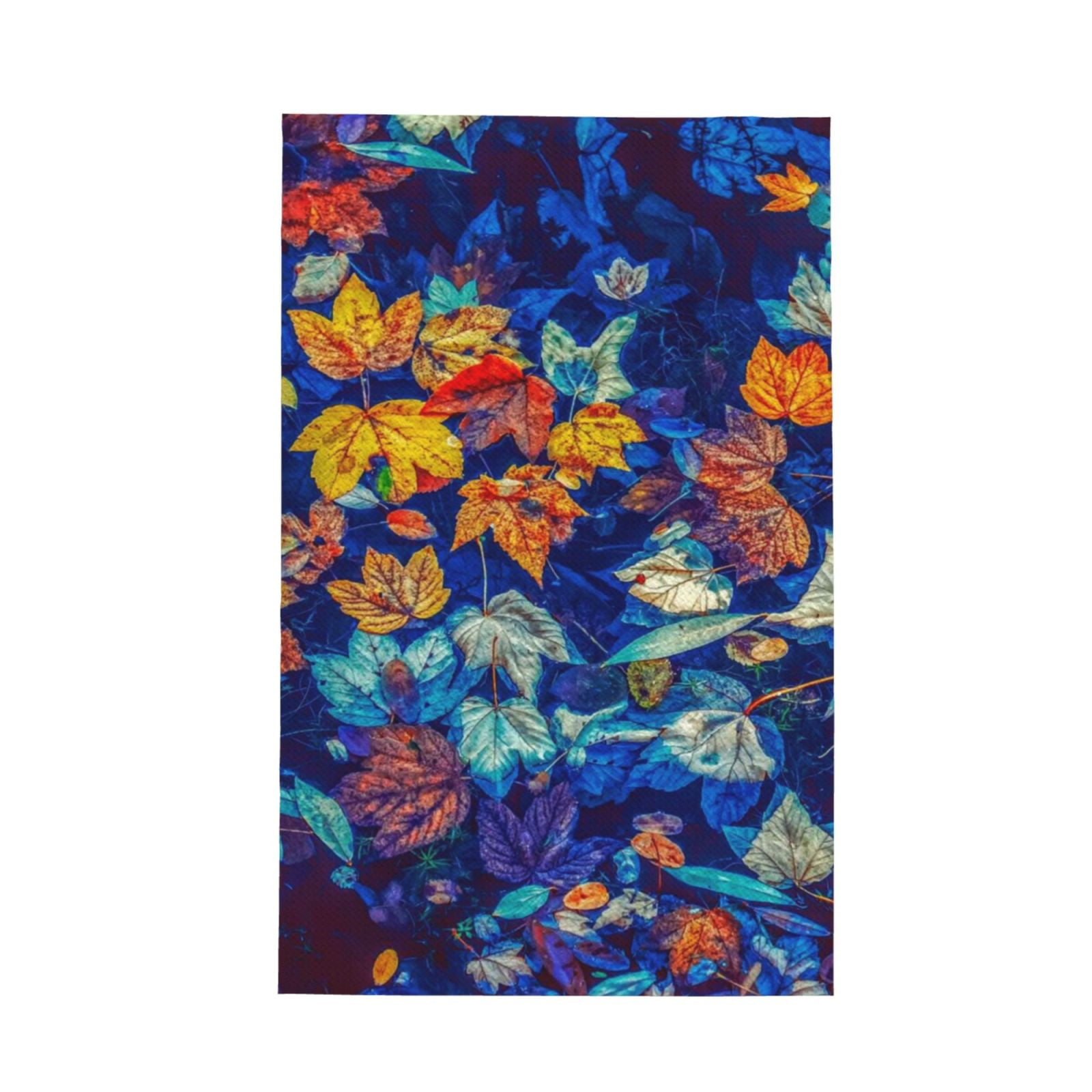 Disketp Colorful Fall Leaves Waffle Weave Kitchen Dish Cloth,Super ...