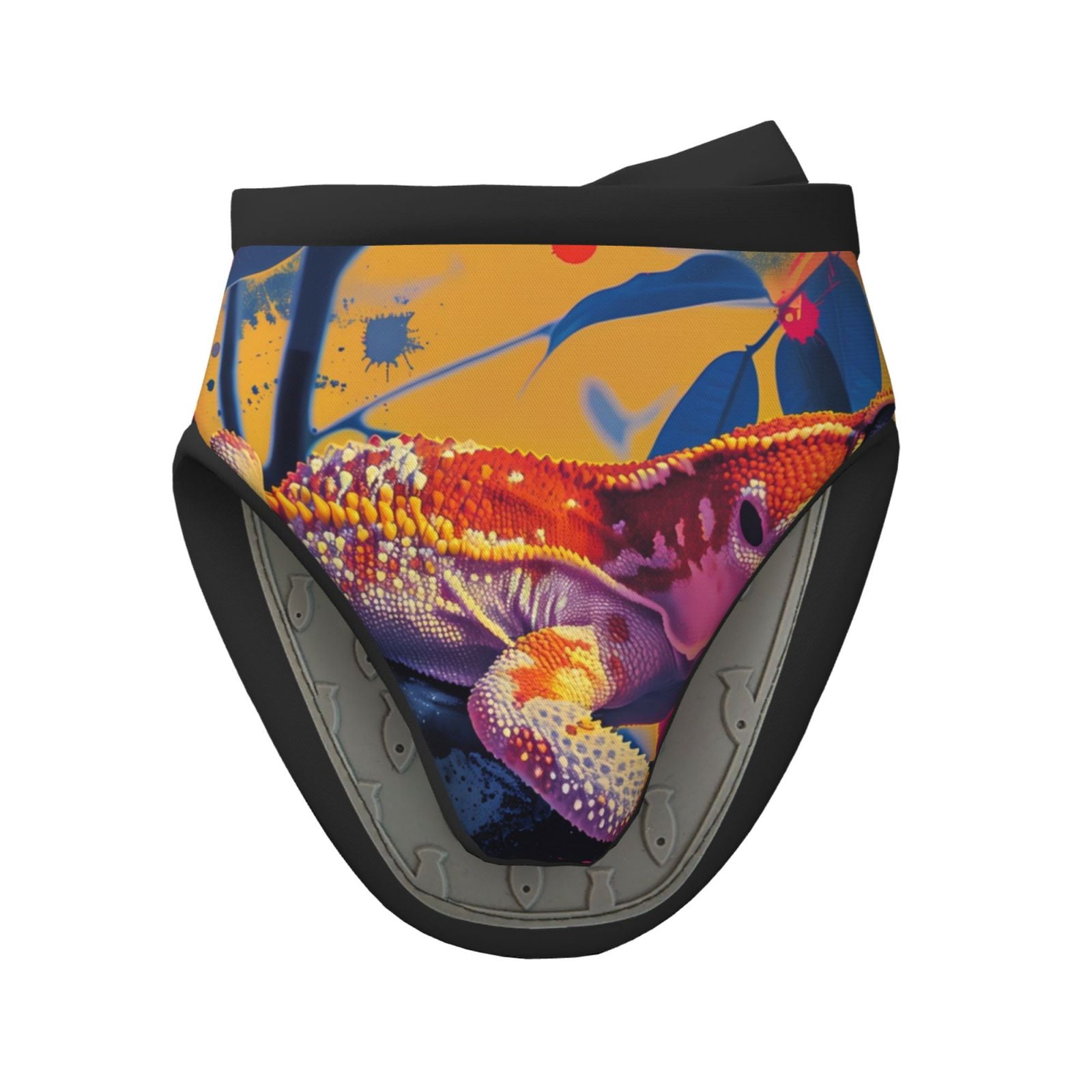 Disketp Colorful Gecko Jungle Art Non-Slip Mini Oven Mitt Set, Short ...