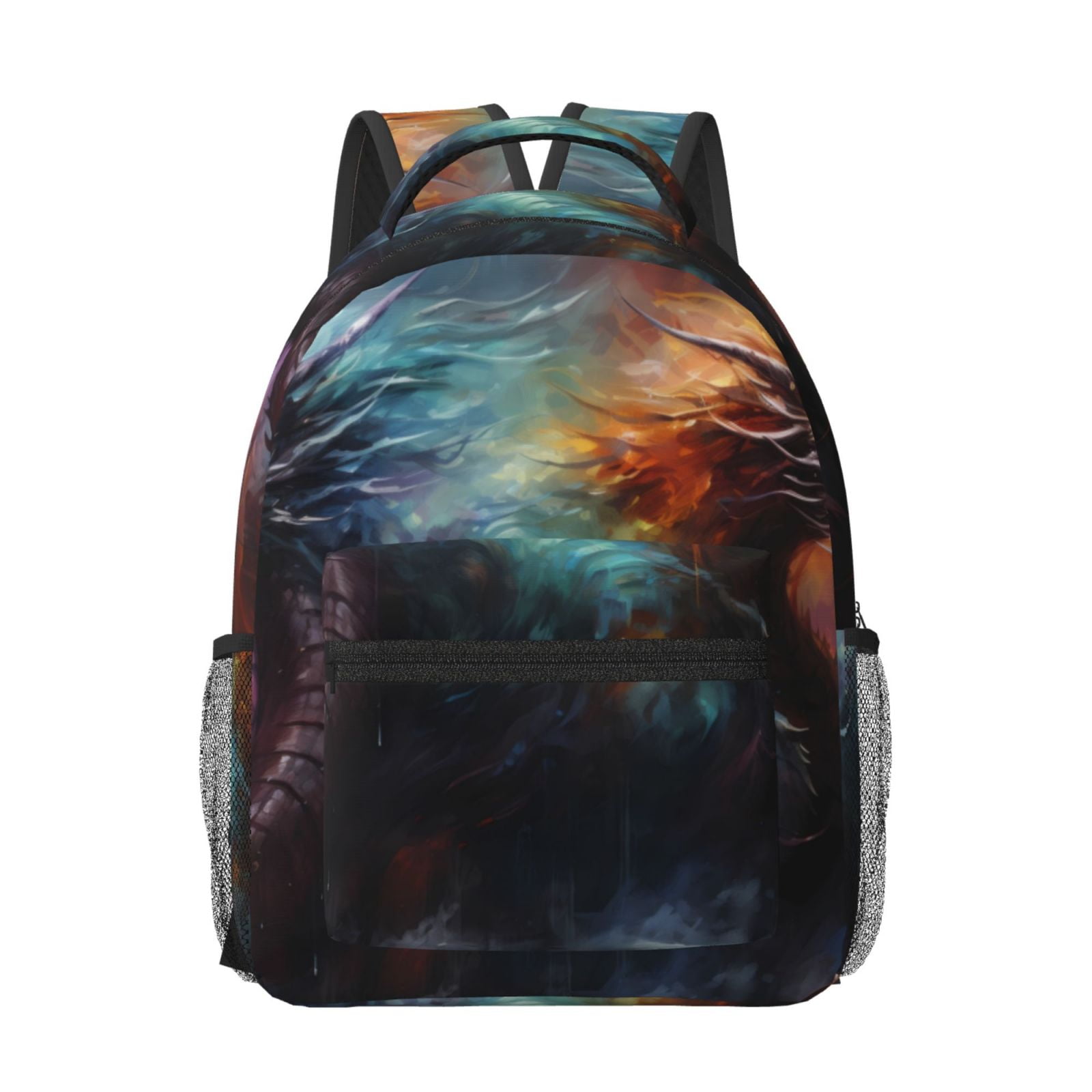 Disketp Colorful Ink Style Dragon Backpack - Comfortable Daypack with ...