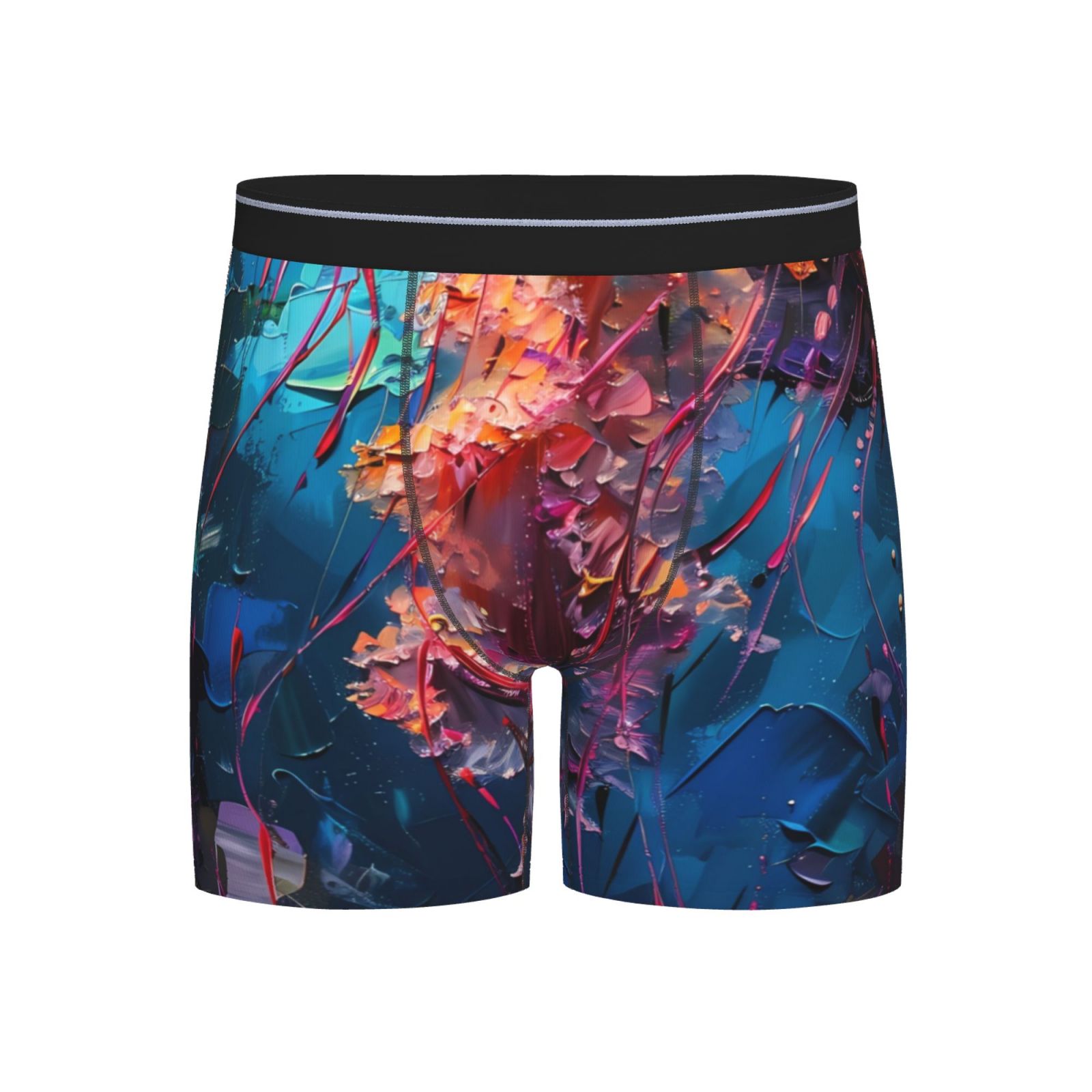 Disketp Colorful Jellyfish Abstract Men's Boxer Briefs Men’s Underwear ...