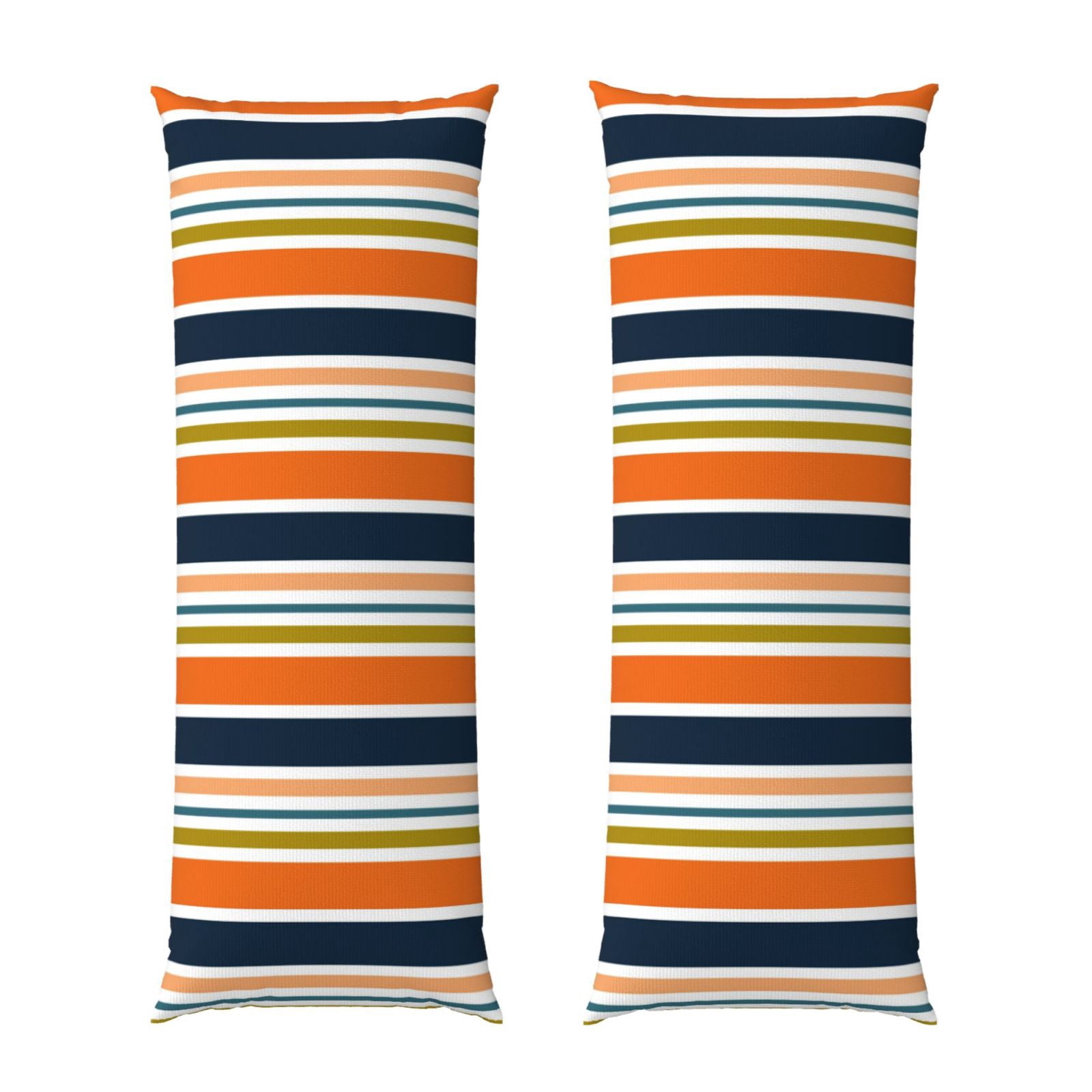 Disketp Colorful Pastel Stripes Print Body Pillow Cover - Super Soft ...