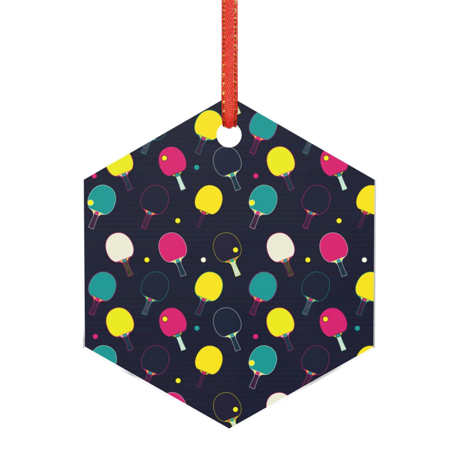 Disketp Colorful Ping Pong Rackets The Christmas Ornaments, Christmas ...
