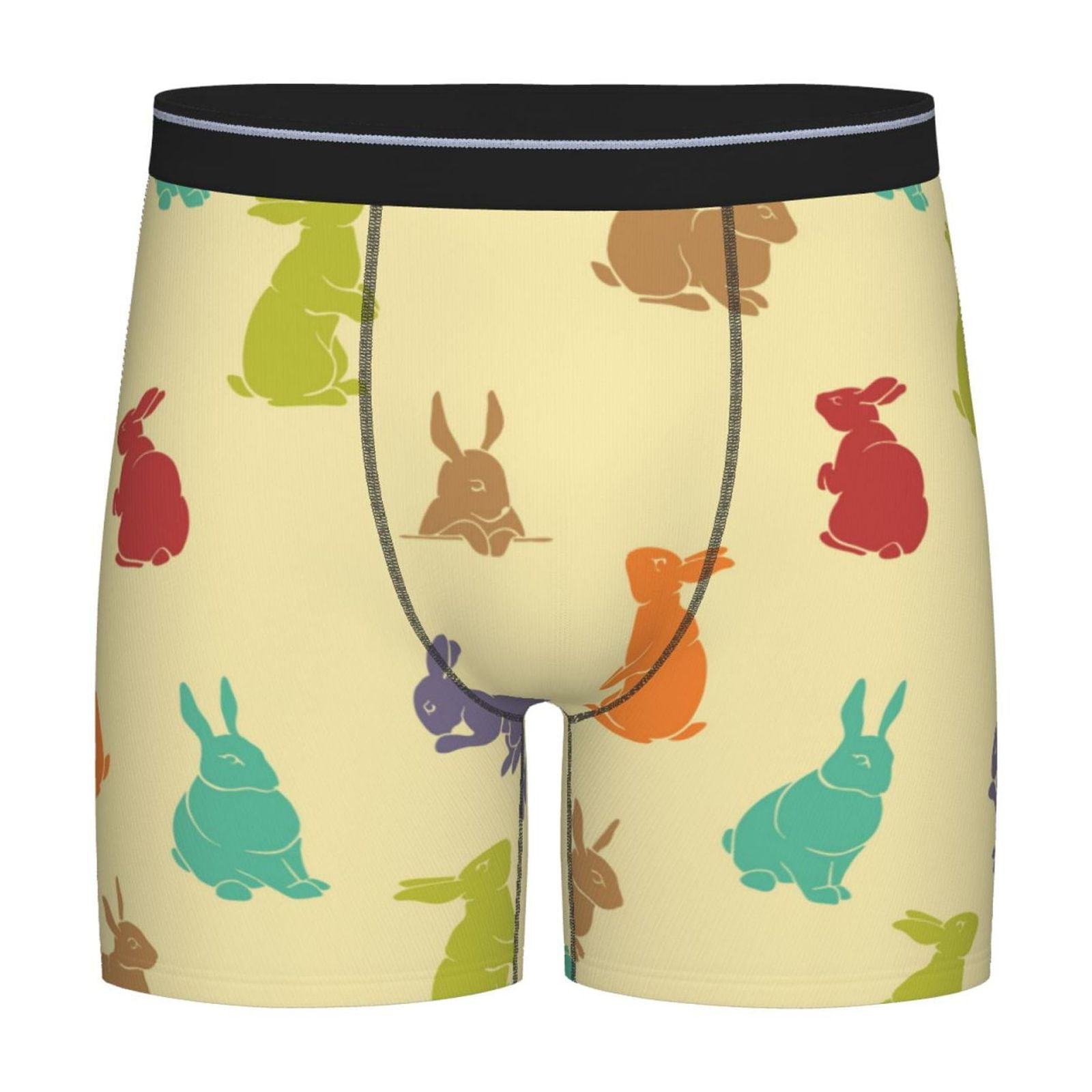 Disketp Colorful Rabbit Men's Boxer Briefs Men’s Underwear Boxer Briefs ...