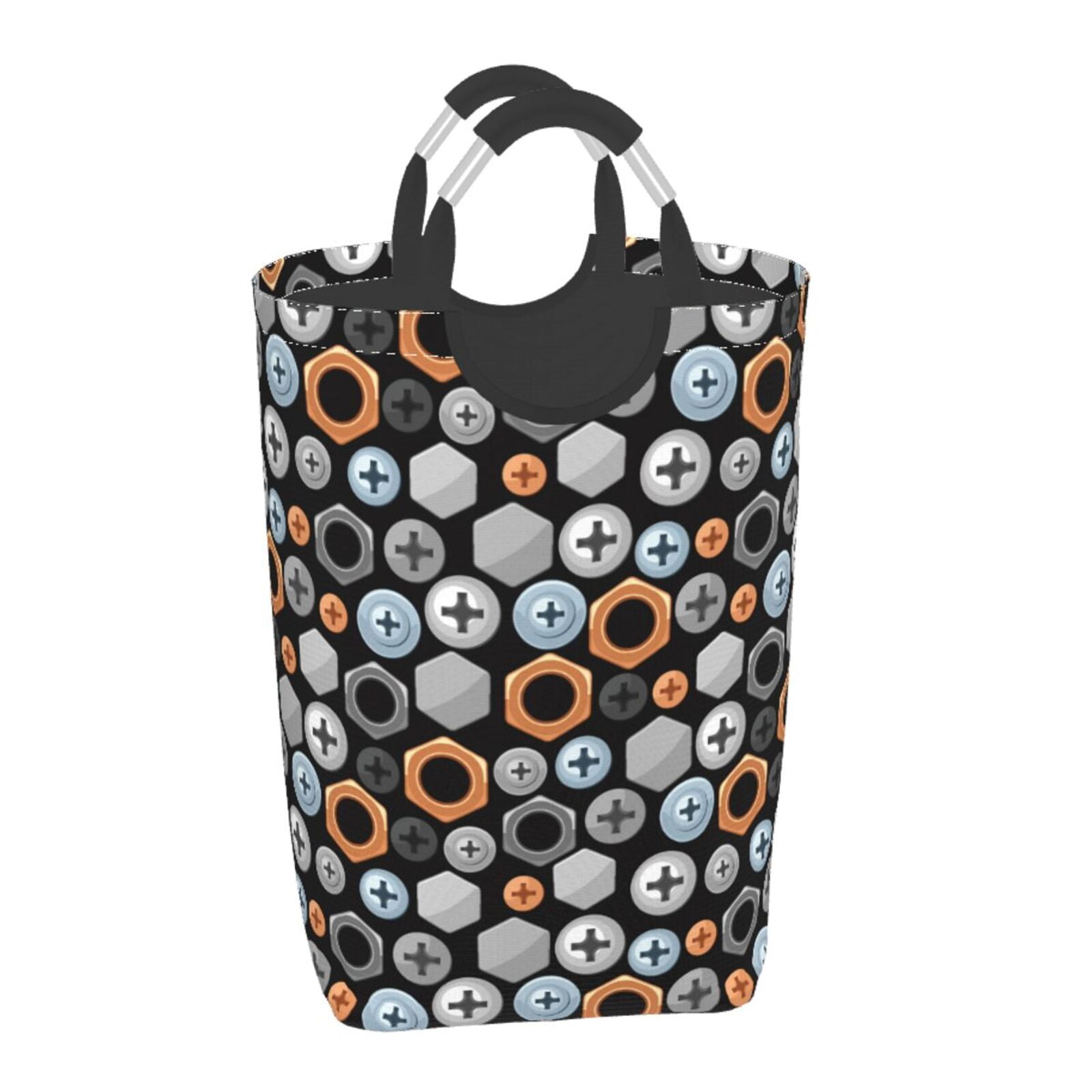Disketp Colorful Screws Square Laundry Bag Large Collapsible Dirty ...