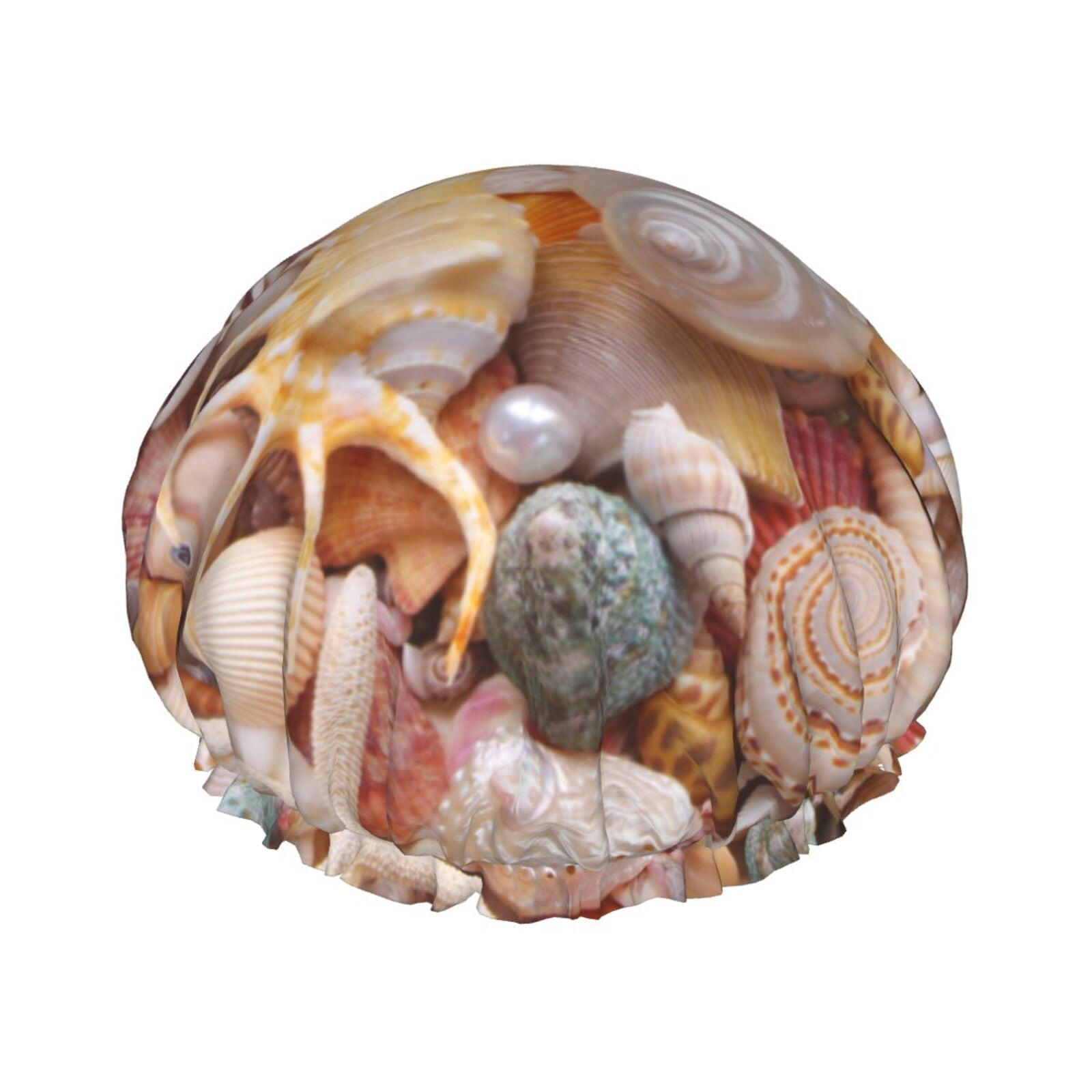 Disketp Colorful Seashells Shower Caps,Reusable Shower Cap For Women ...