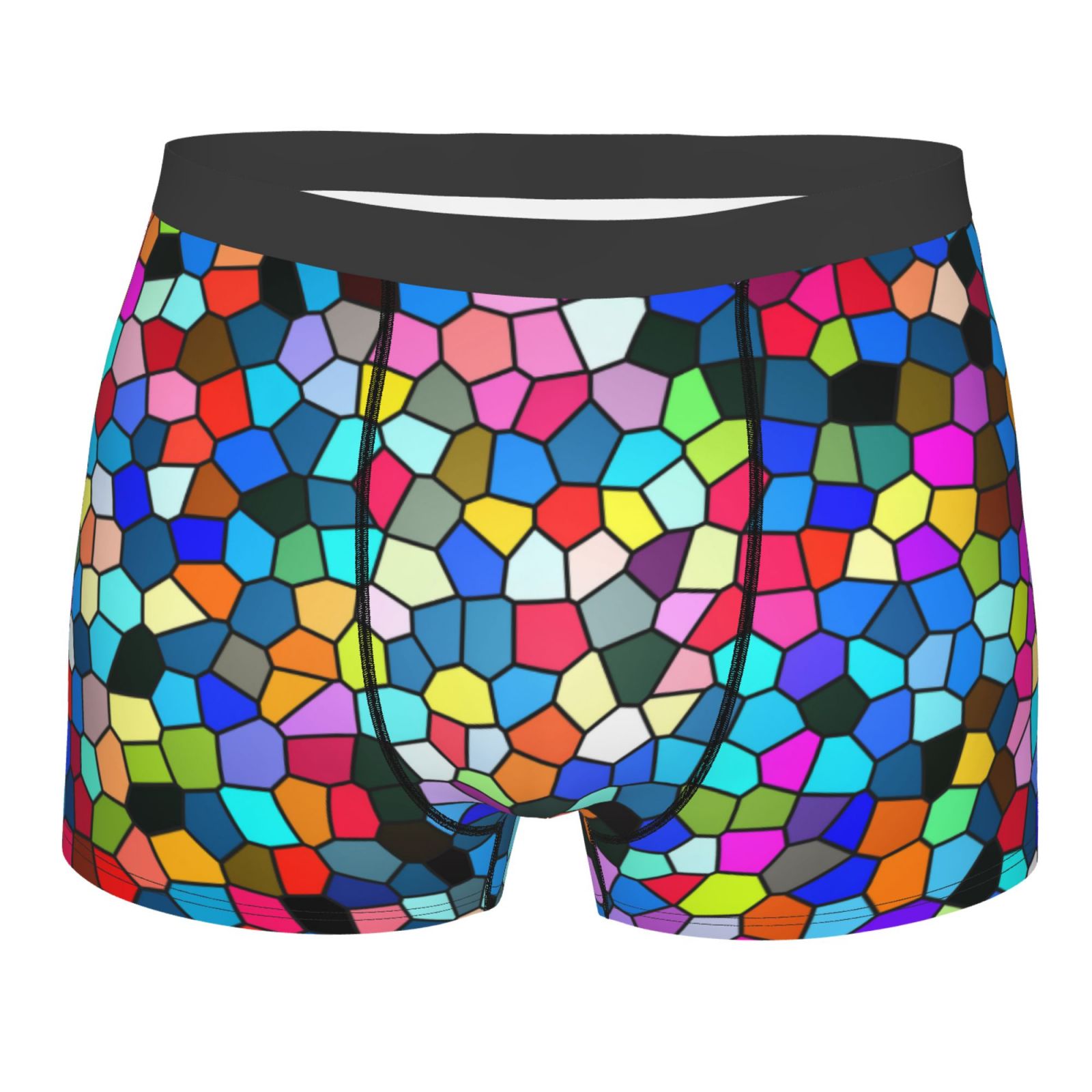 Disketp Colorful Tie Dye Stained Glass 2 Men'S Boxer Briefs,Soft And ...