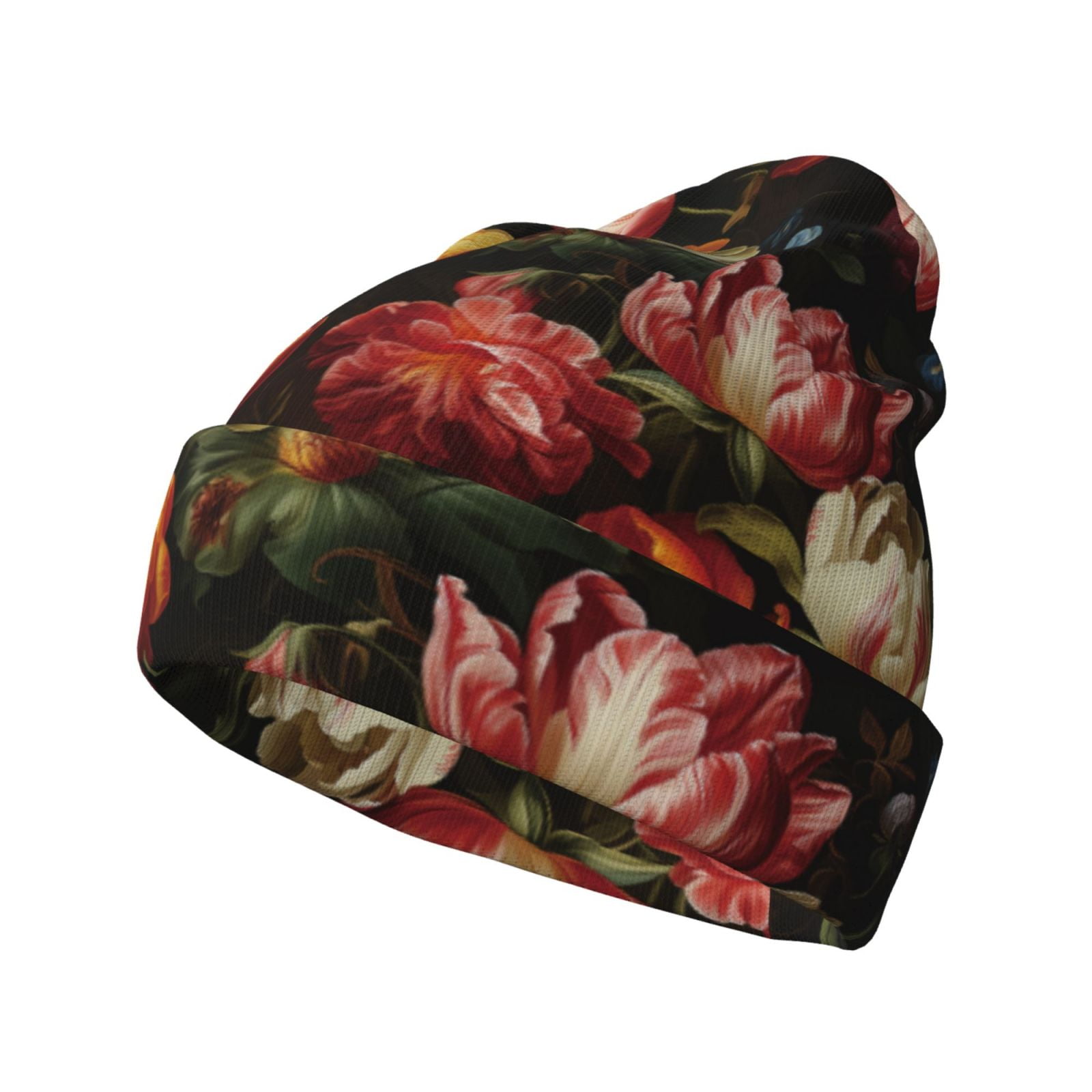 Disketp Colorful Tulips Winter Beanie for Men Women Beanie Knit Hat ...
