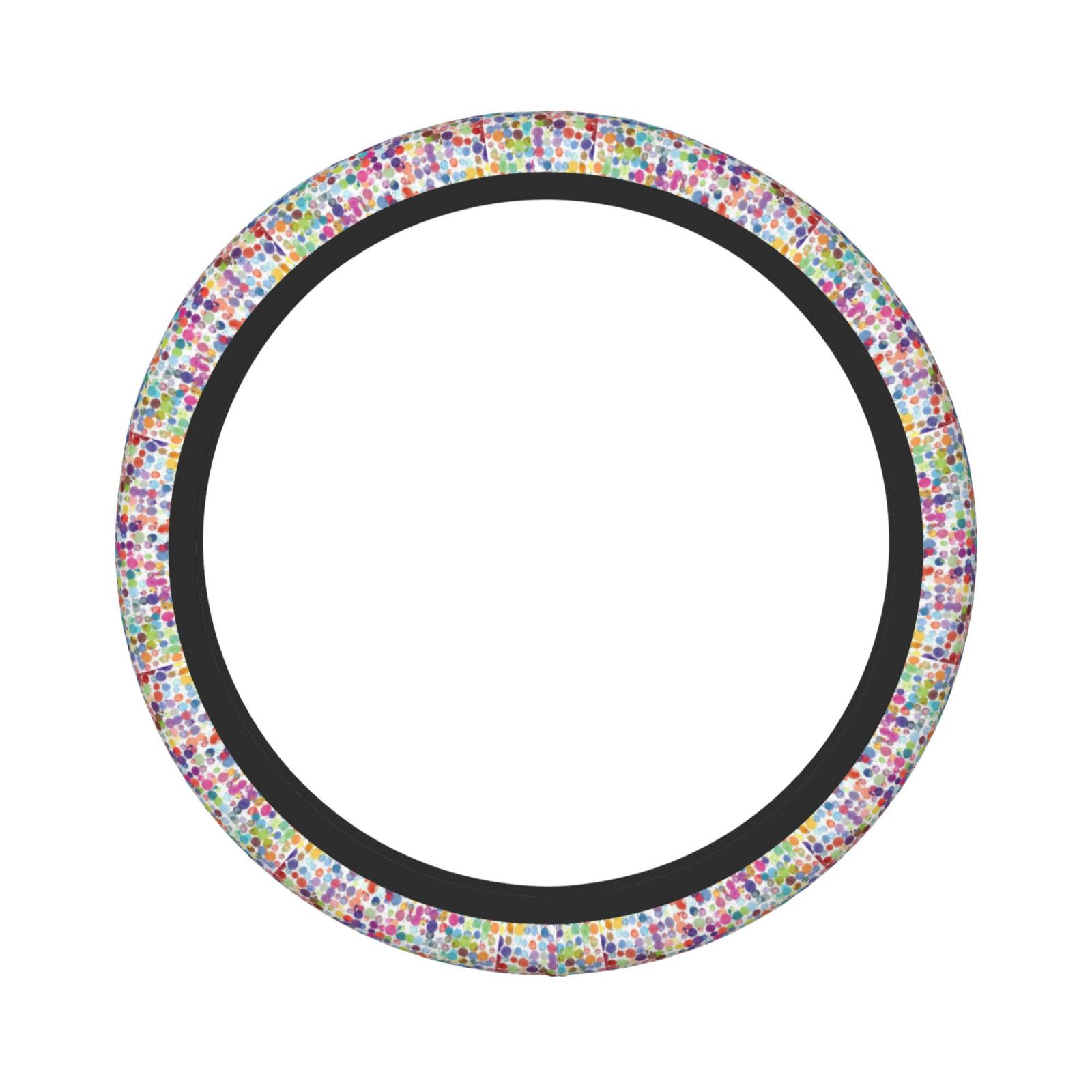 Disketp Colorful Watercolor Dots Elastic Microfiber Steering Wheel ...
