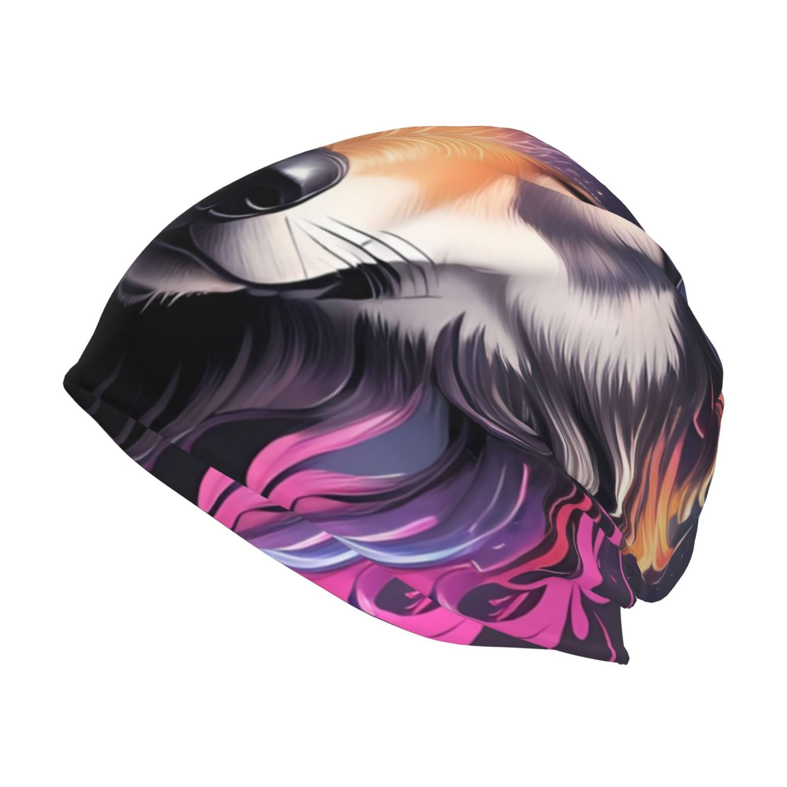 Disketp Colorful Wolf Head A Unisex Knit Hats Beanies Hats for Men ...