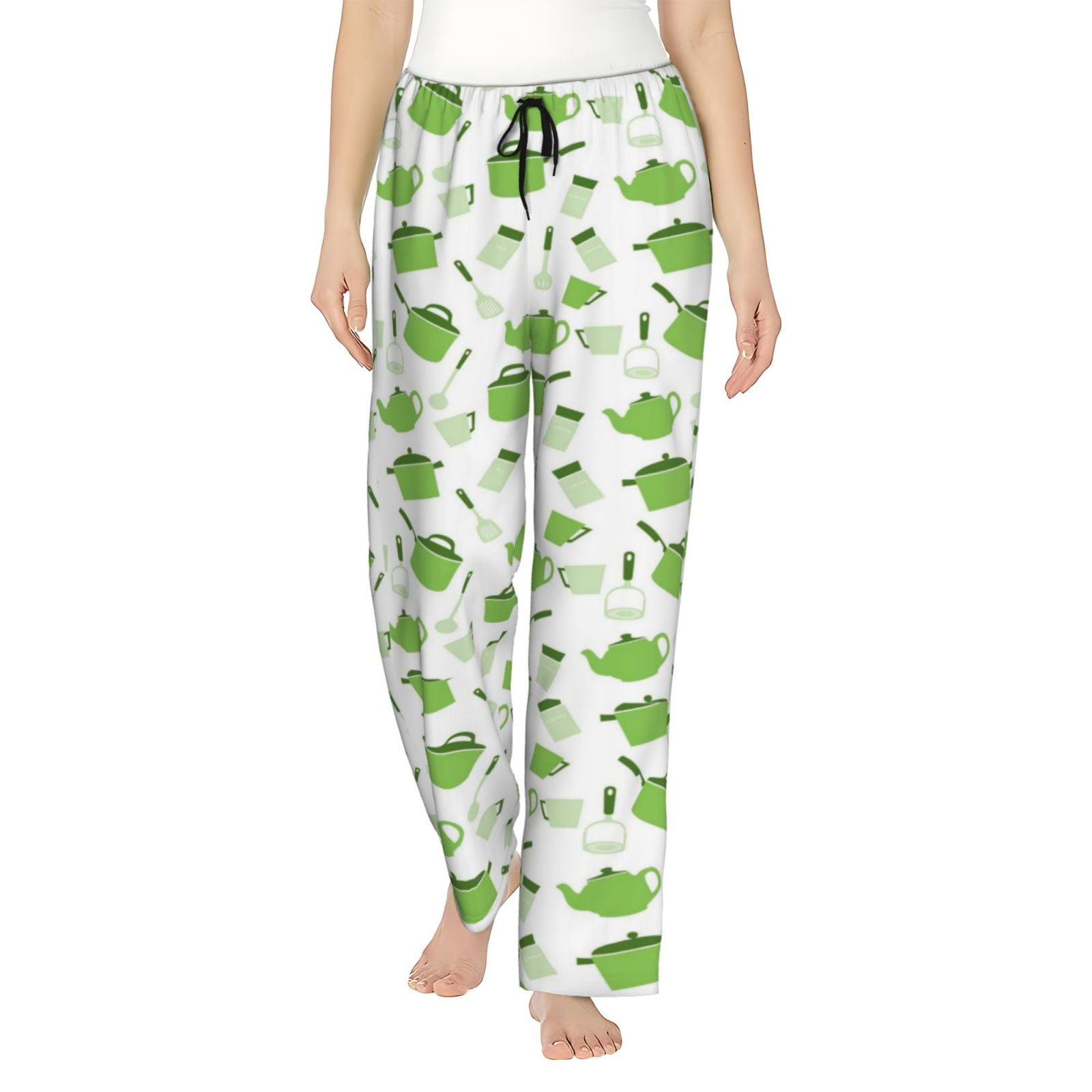 Disketp Cooking Pots Print Women'S Comfy Pajama Pants Casual Drawstring ...