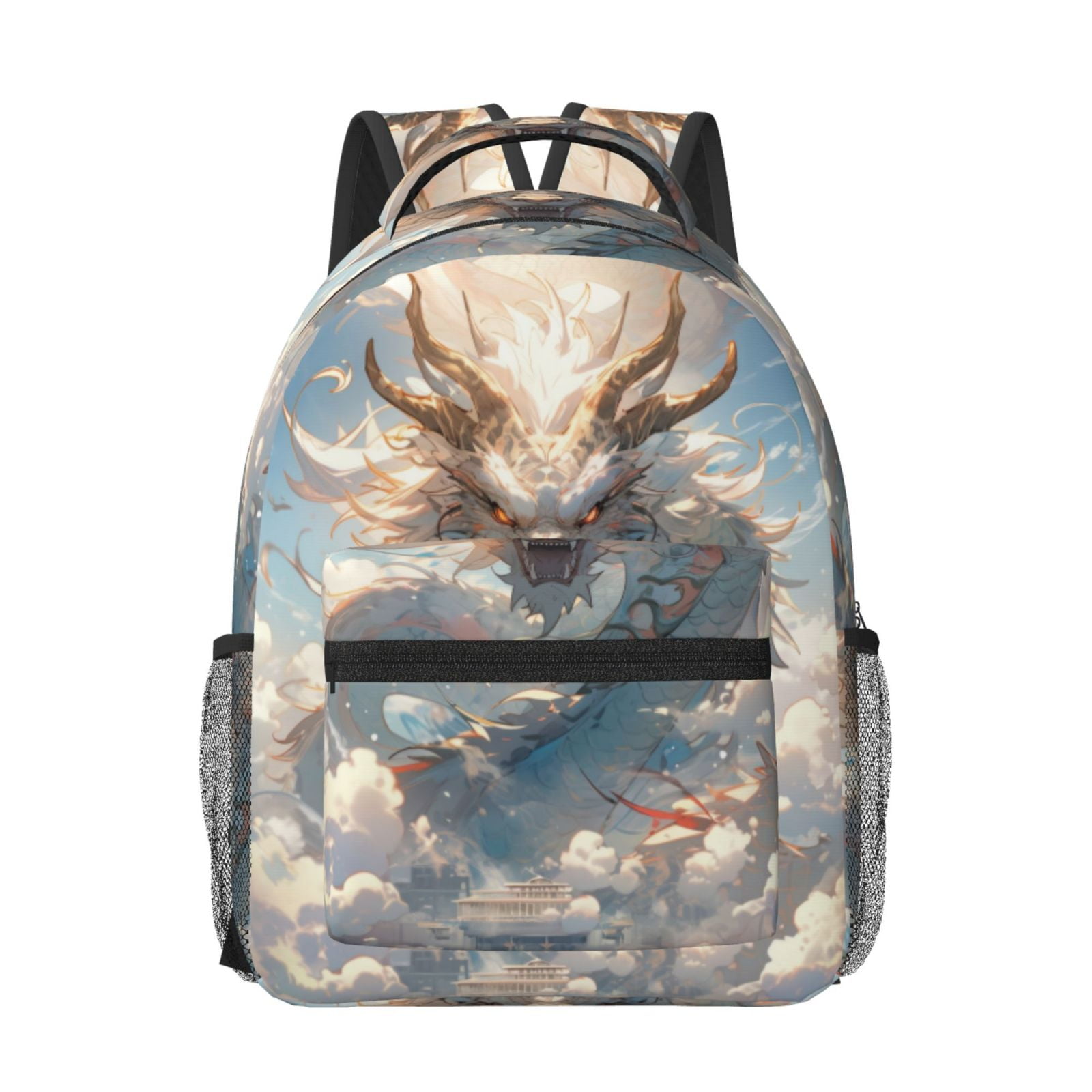 Disketp Cool Cloud White Dragon Backpack - Comfortable Daypack with The ...