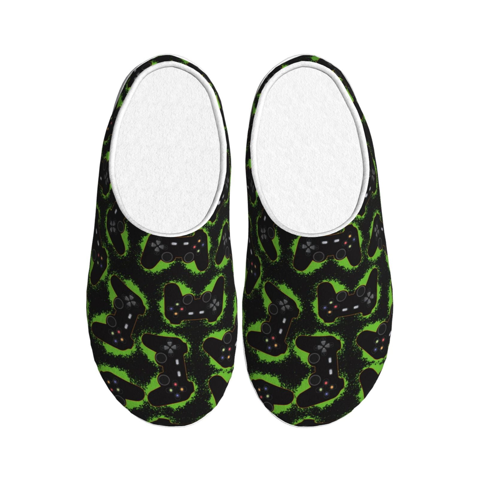 Disketp Cool Gamepad Women's Men's Slippers Plush Slip-On House Slipper ...