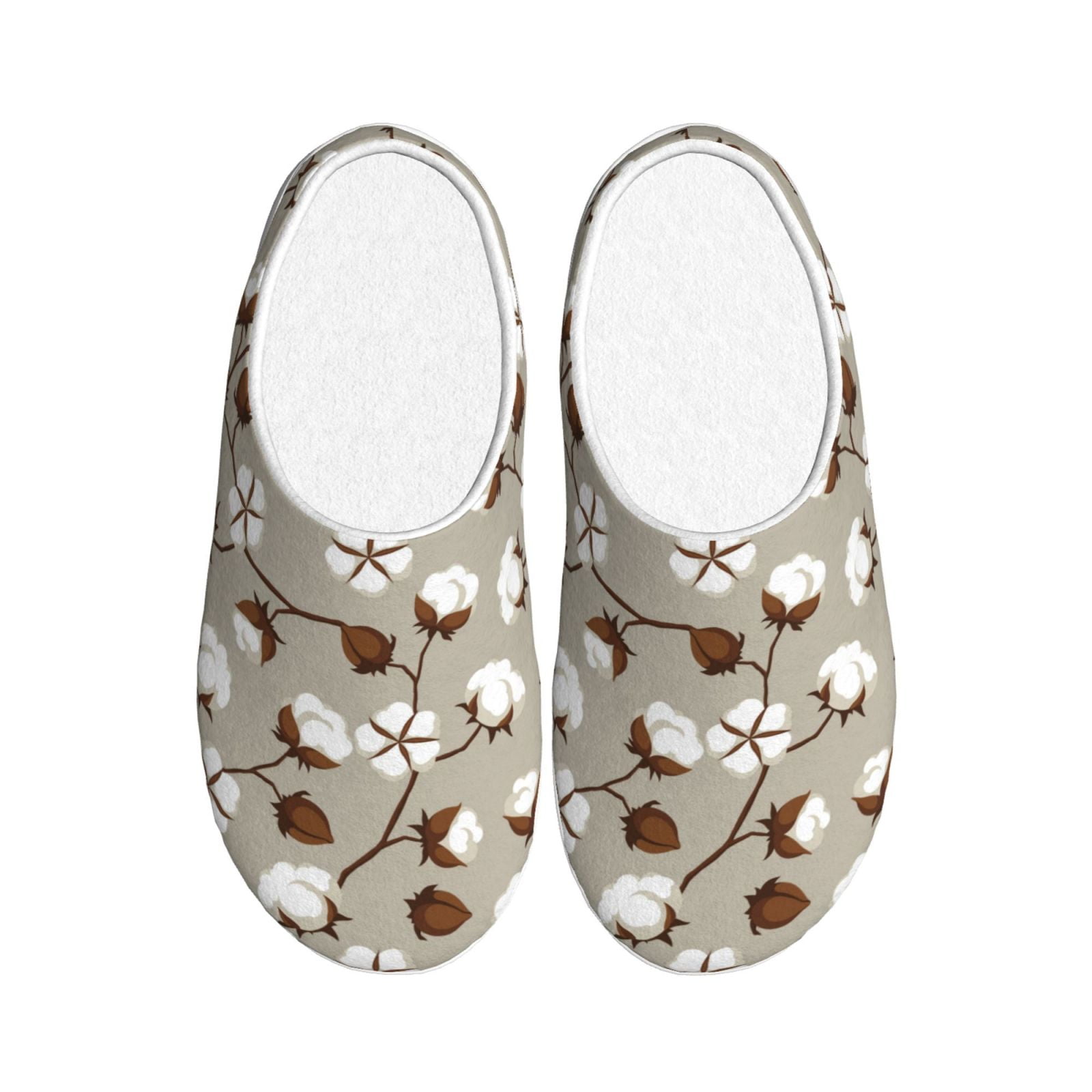 Disketp Cotton Tree Women's Men's Slippers Plush Slip-On House Slipper ...