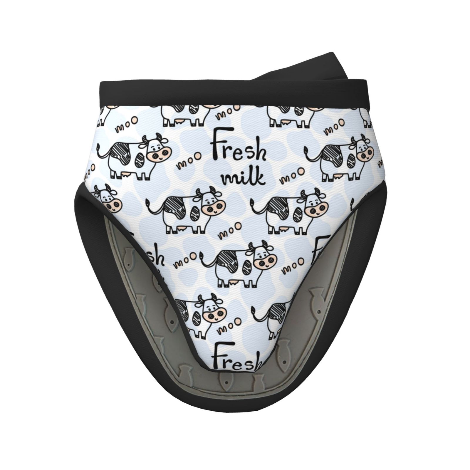 Disketp Cow With Fresh Milk Non-Slip Mini Oven Mitt Set, Short Oven ...