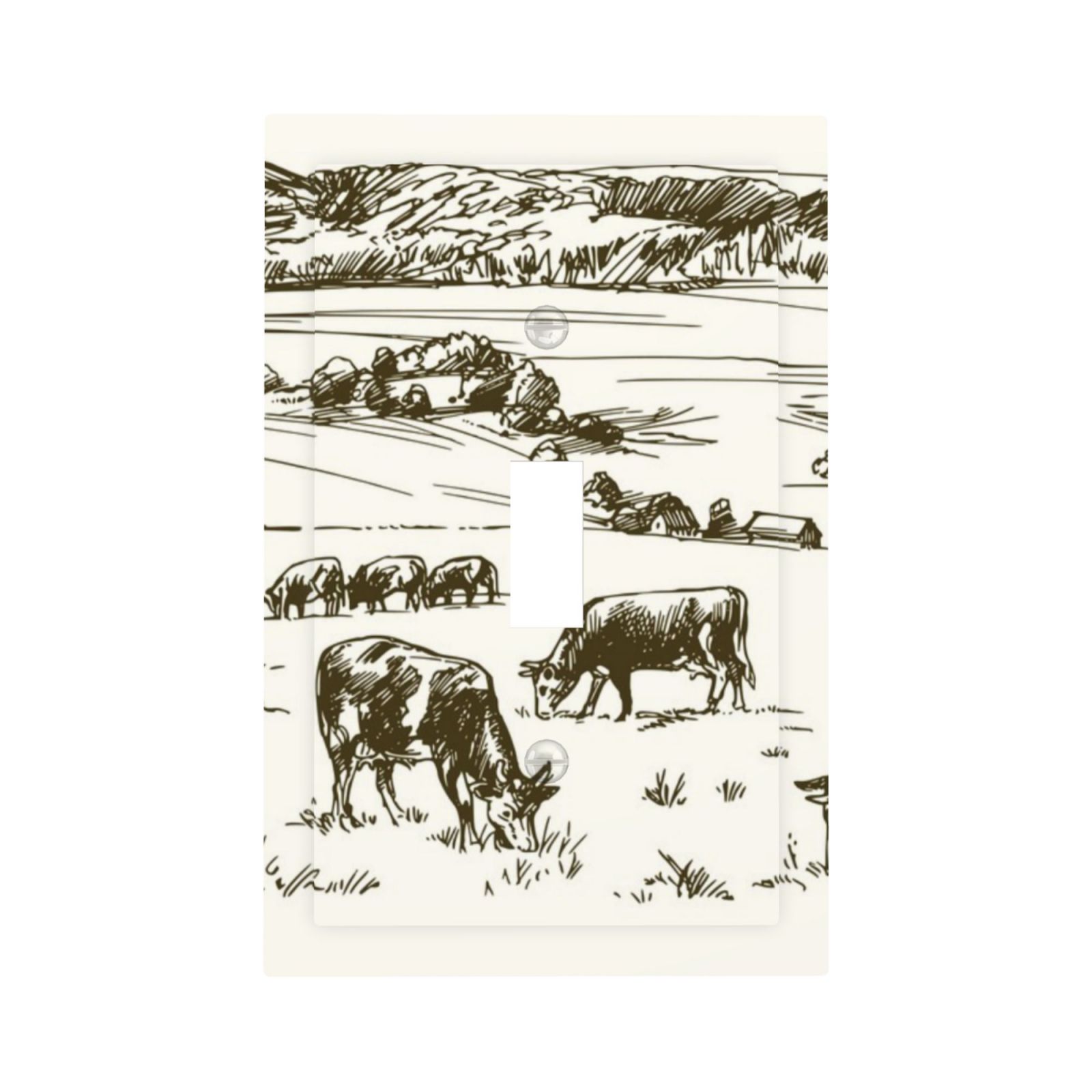 Disketp Cows Grazing On The Meadow 1 Decorative Light Switch or Outlet ...