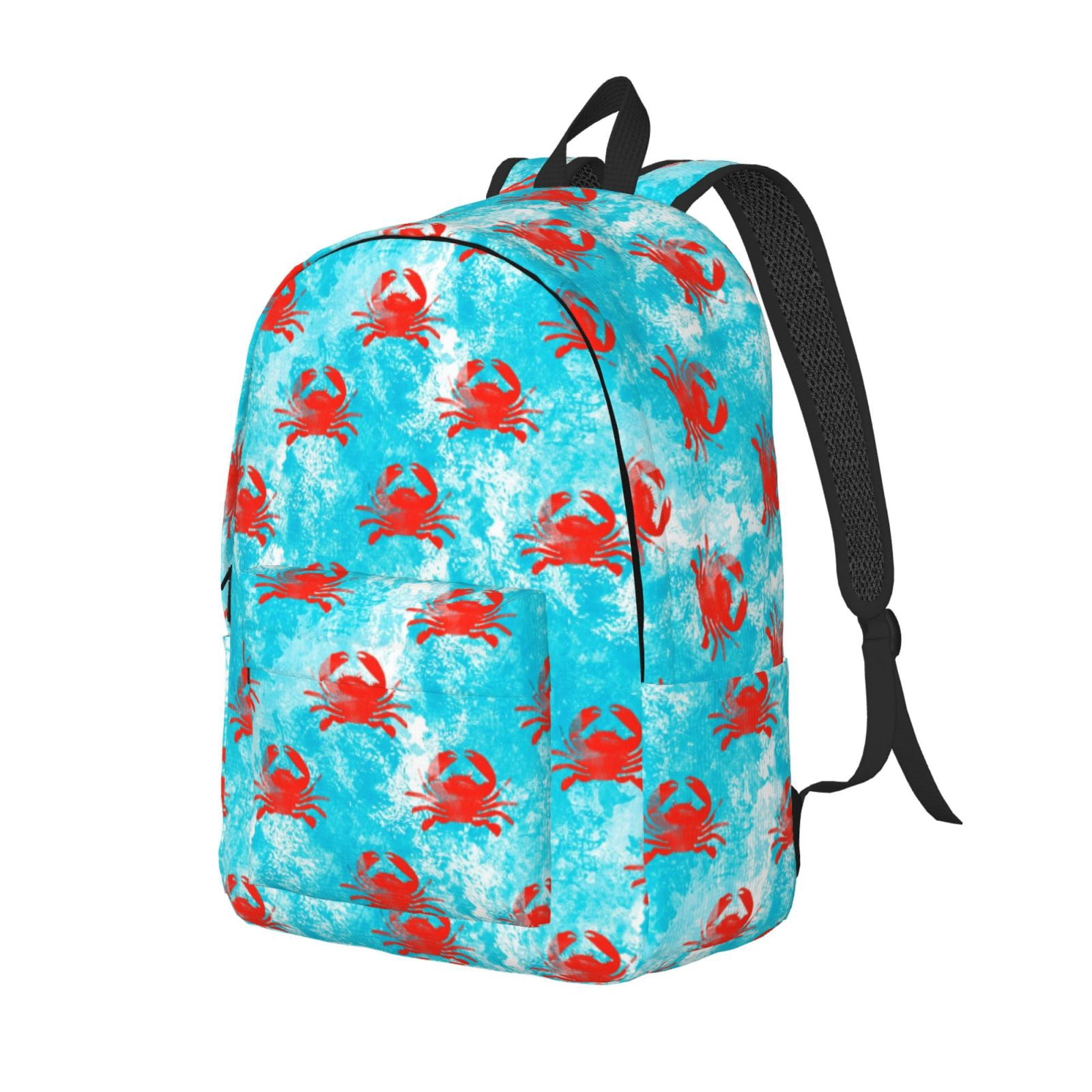 Disketp Crab Swims In The Ocean Canvas Backpack Lightweight Travel ...
