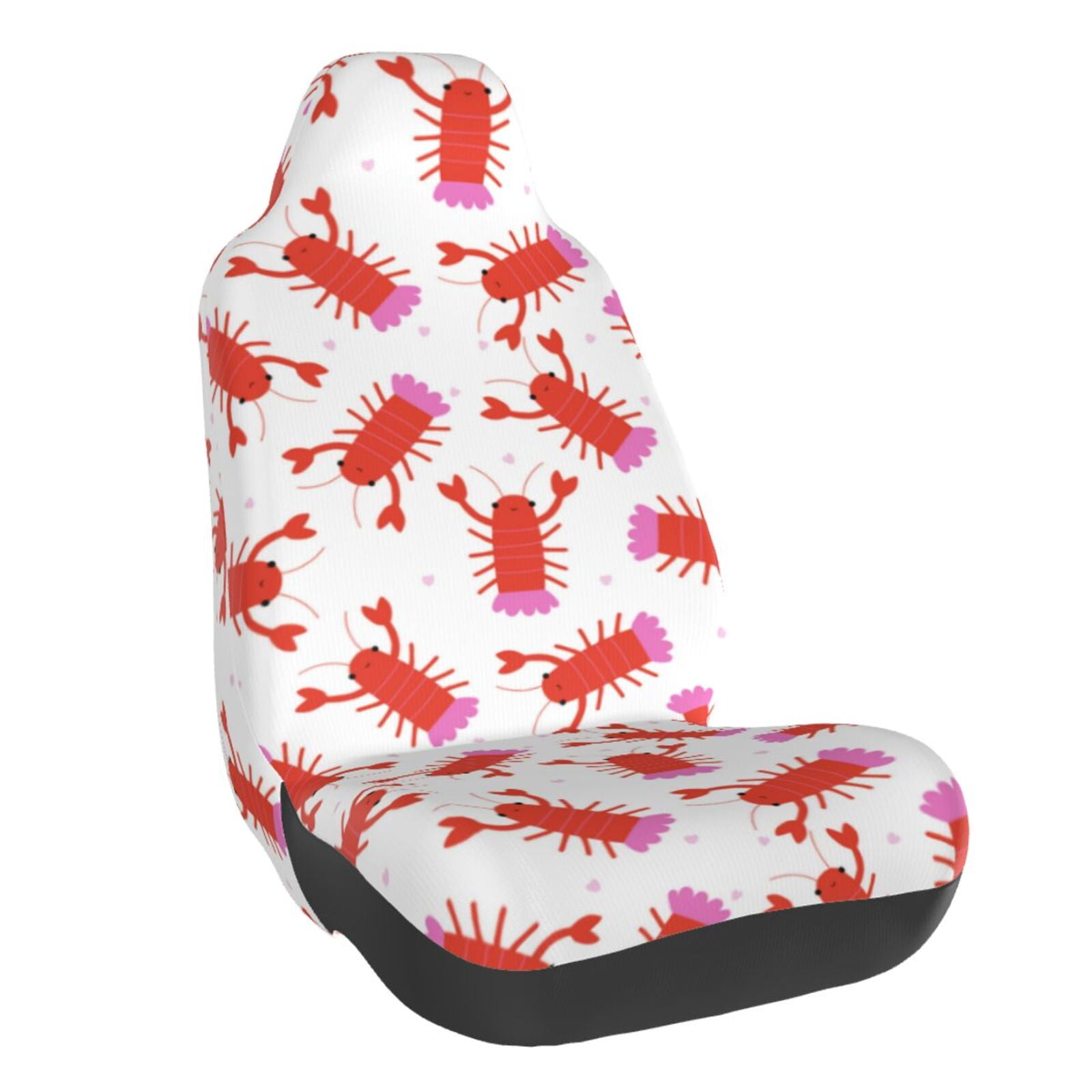 Disketp Crayfish And Hearts Car Seat Covers Universal Front Seat Coves ...