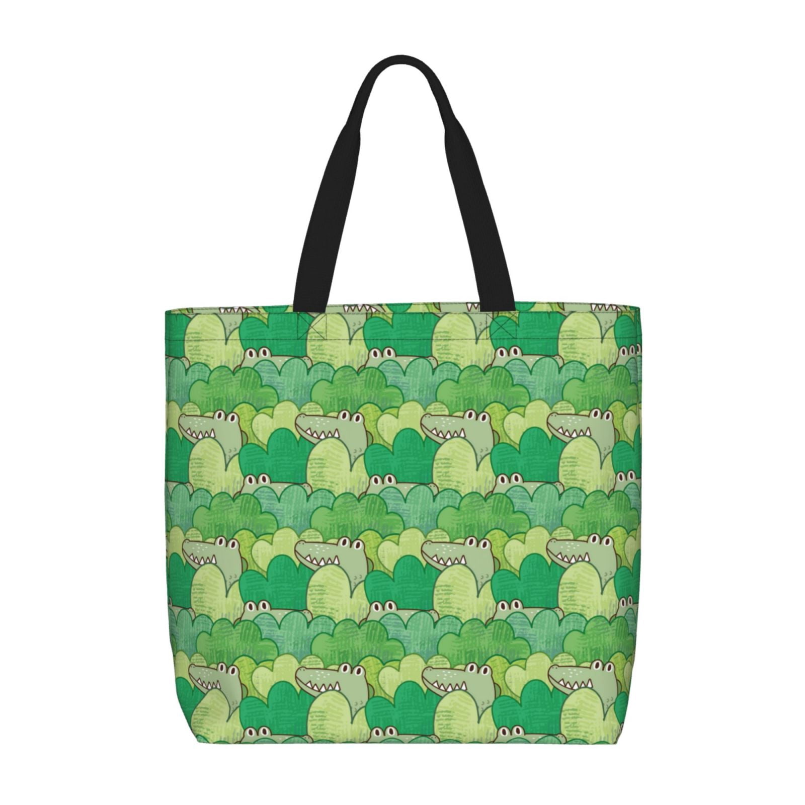 Disketp Crocodile And Bush Canvas Tote Bag,Women Shoulder Bag Crossbody ...