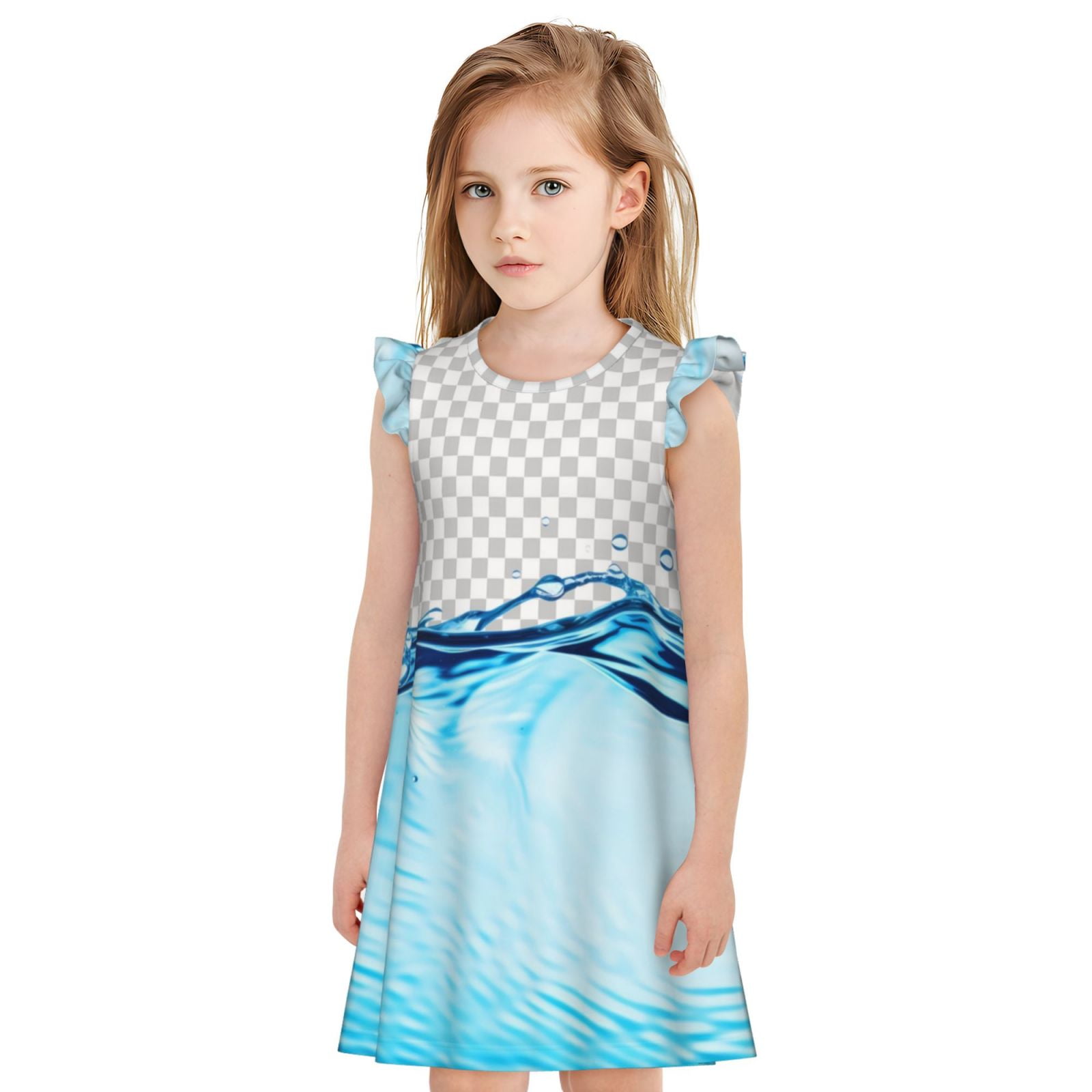 Disketp Crystal Clear Water Splash Girls Nightgowns 3-10 Years Flutter ...