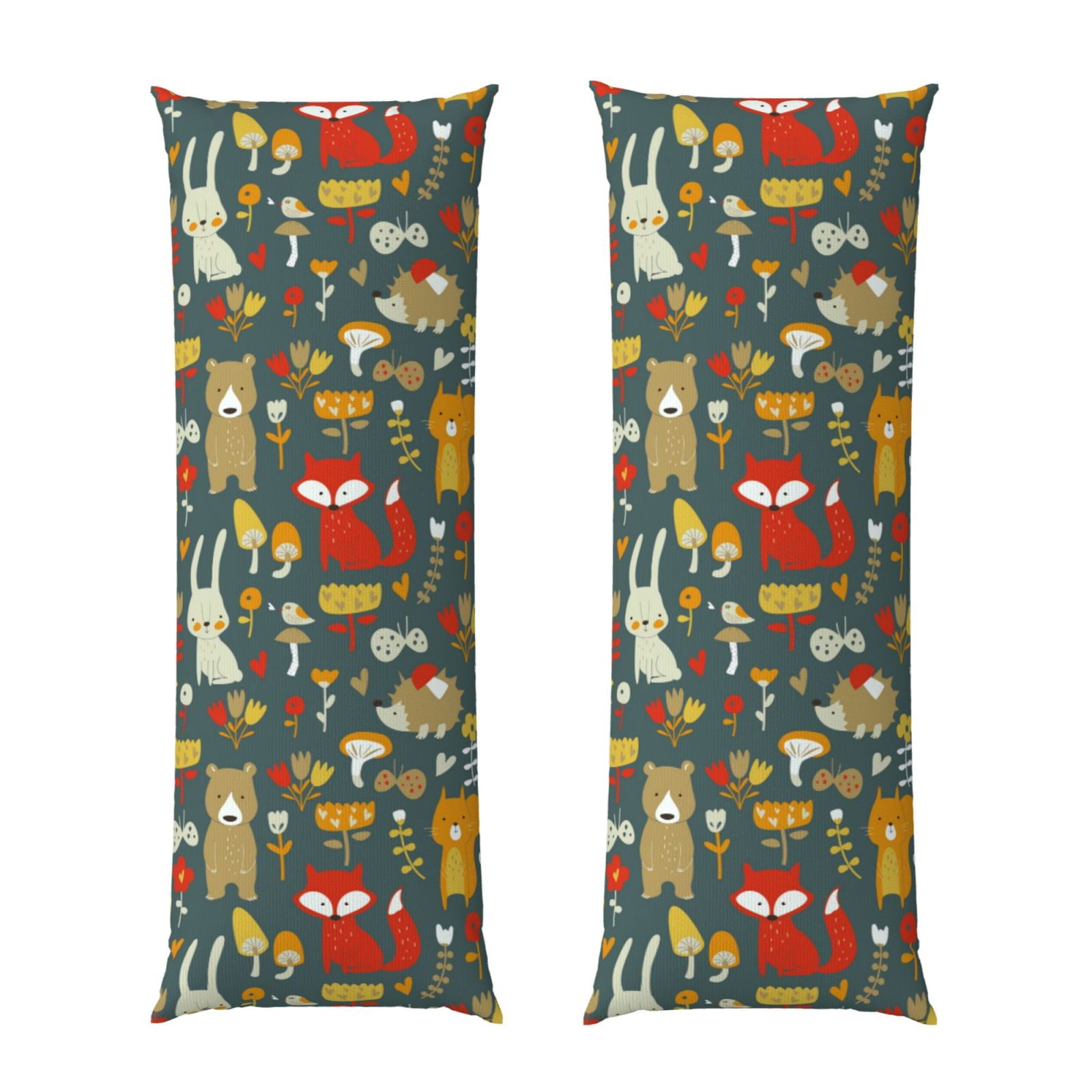 Disketp Cute Animal Forest Print Body Pillow Cover - Super Soft 20x54 ...