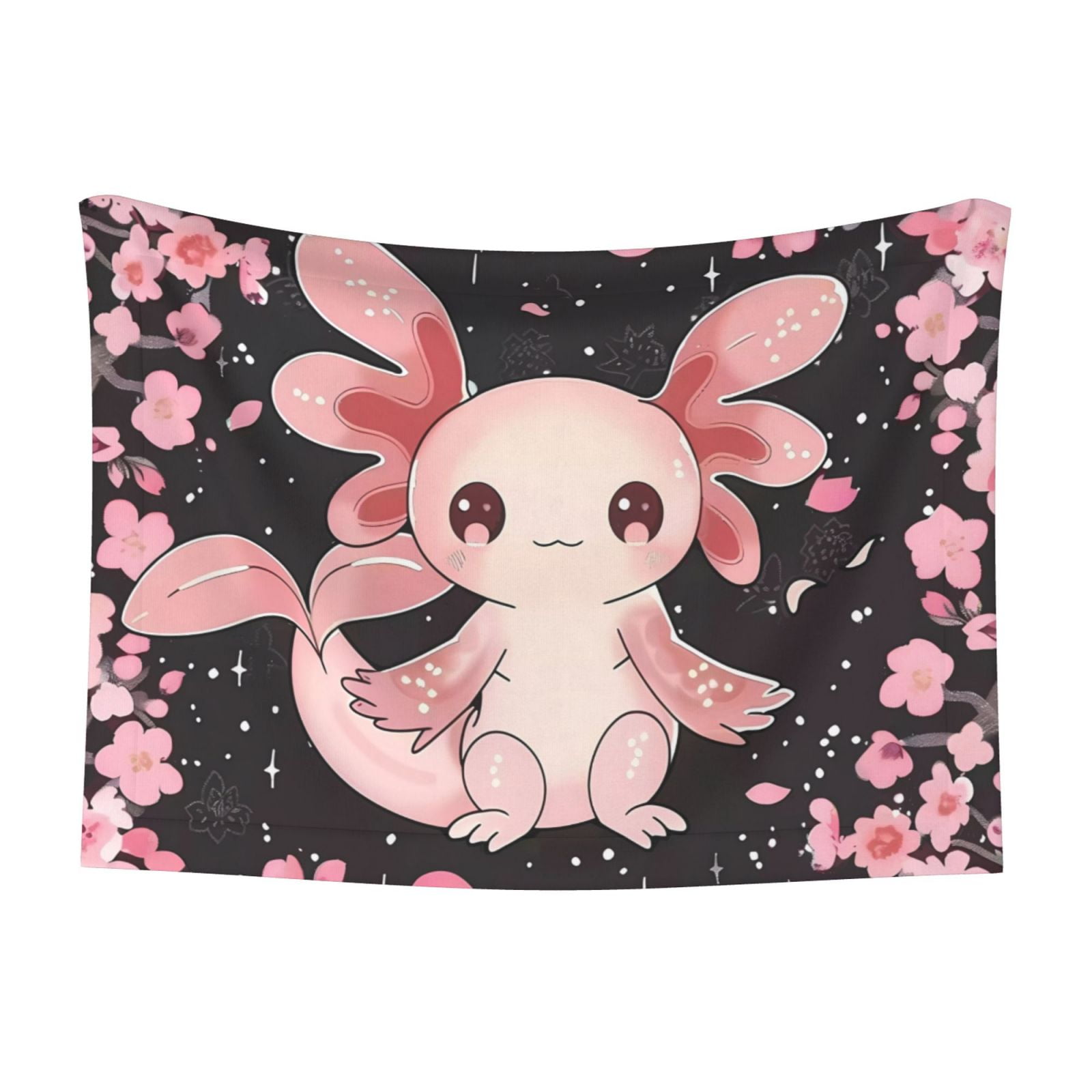Disketp Cute Axolotl Sakura Blossoms Dog Blanket/Bed Cover for Dogs and ...