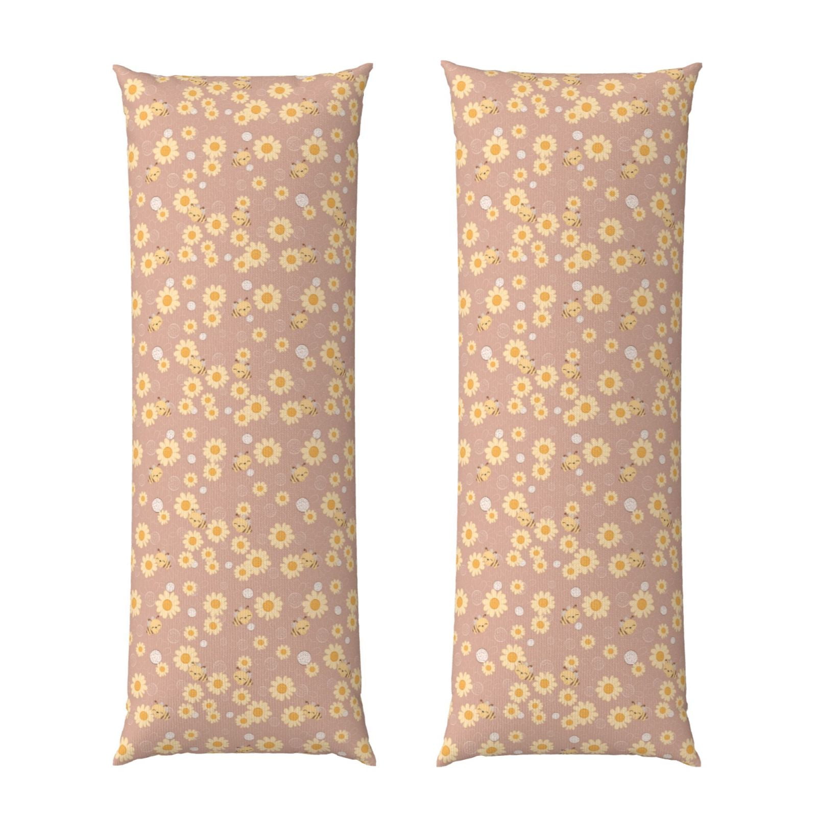 Disketp Cute Bee Print Body Pillow Cover - Super Soft 20x54 Body Pillow ...