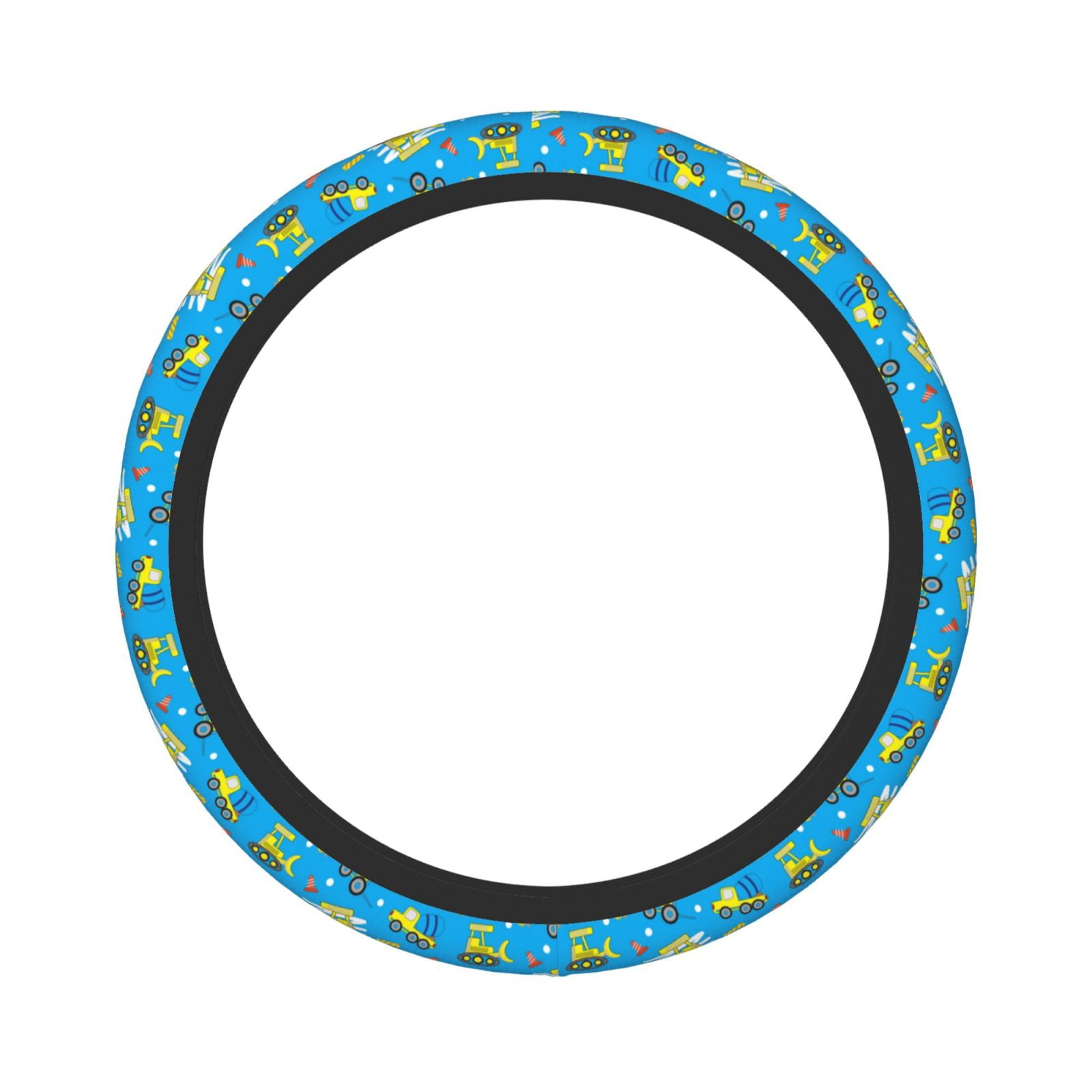 Disketp Cute Car Cartoon Elastic Microfiber Steering Wheel Cover for ...
