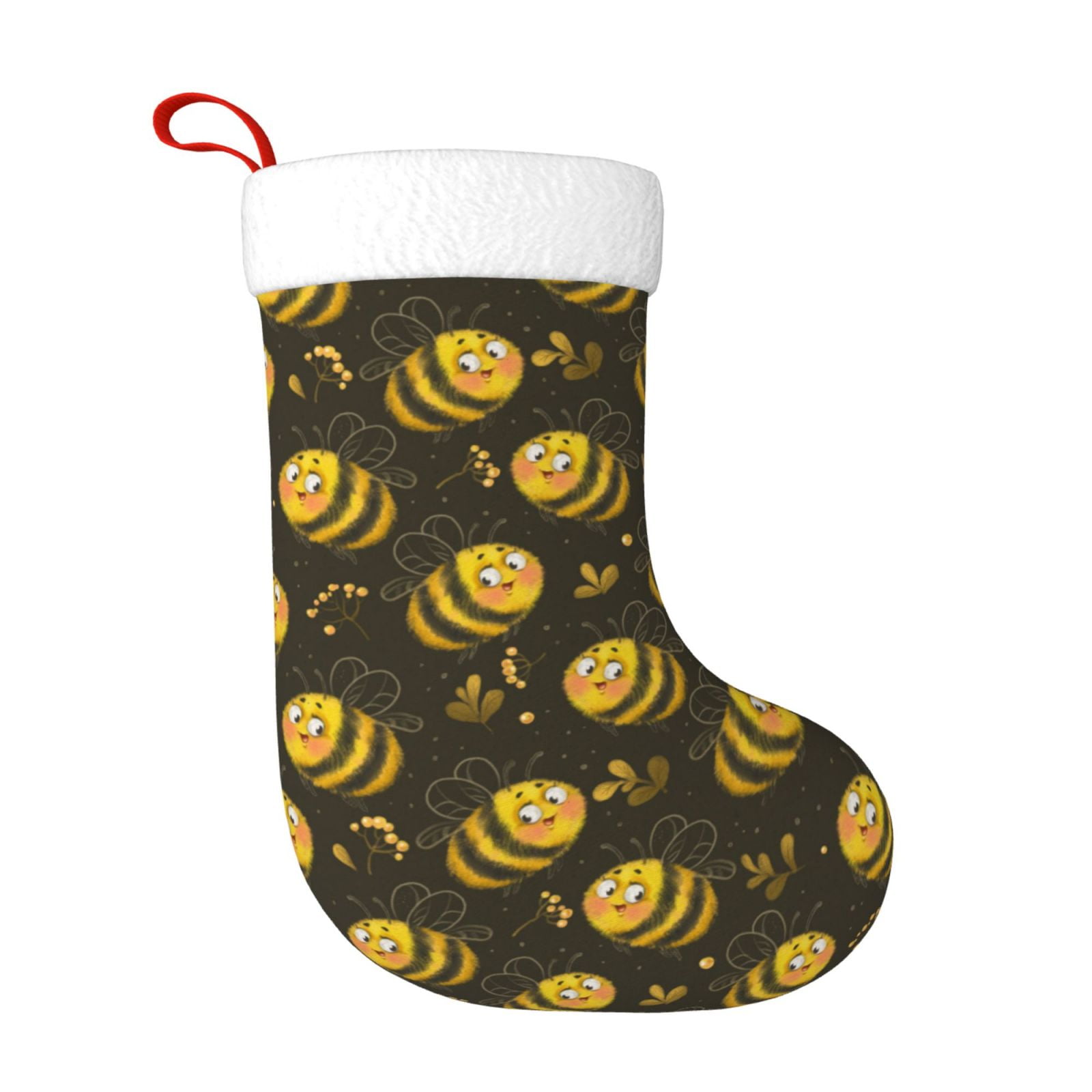 Disketp Cute Cartoon Bees Christmas Stockings, Xmas Stocking for Family ...