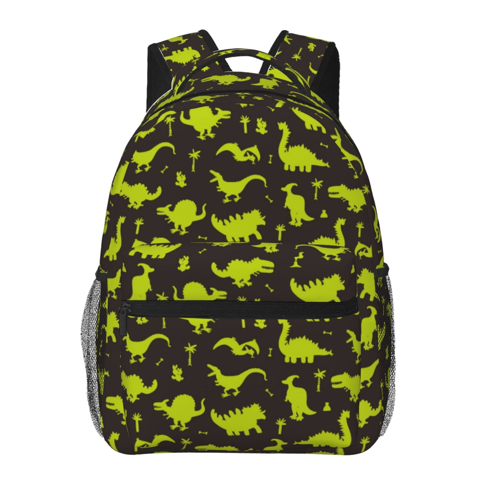 Disketp Cute Cartoon Dinosaurs Green Silhouette Pattern Backpack for ...