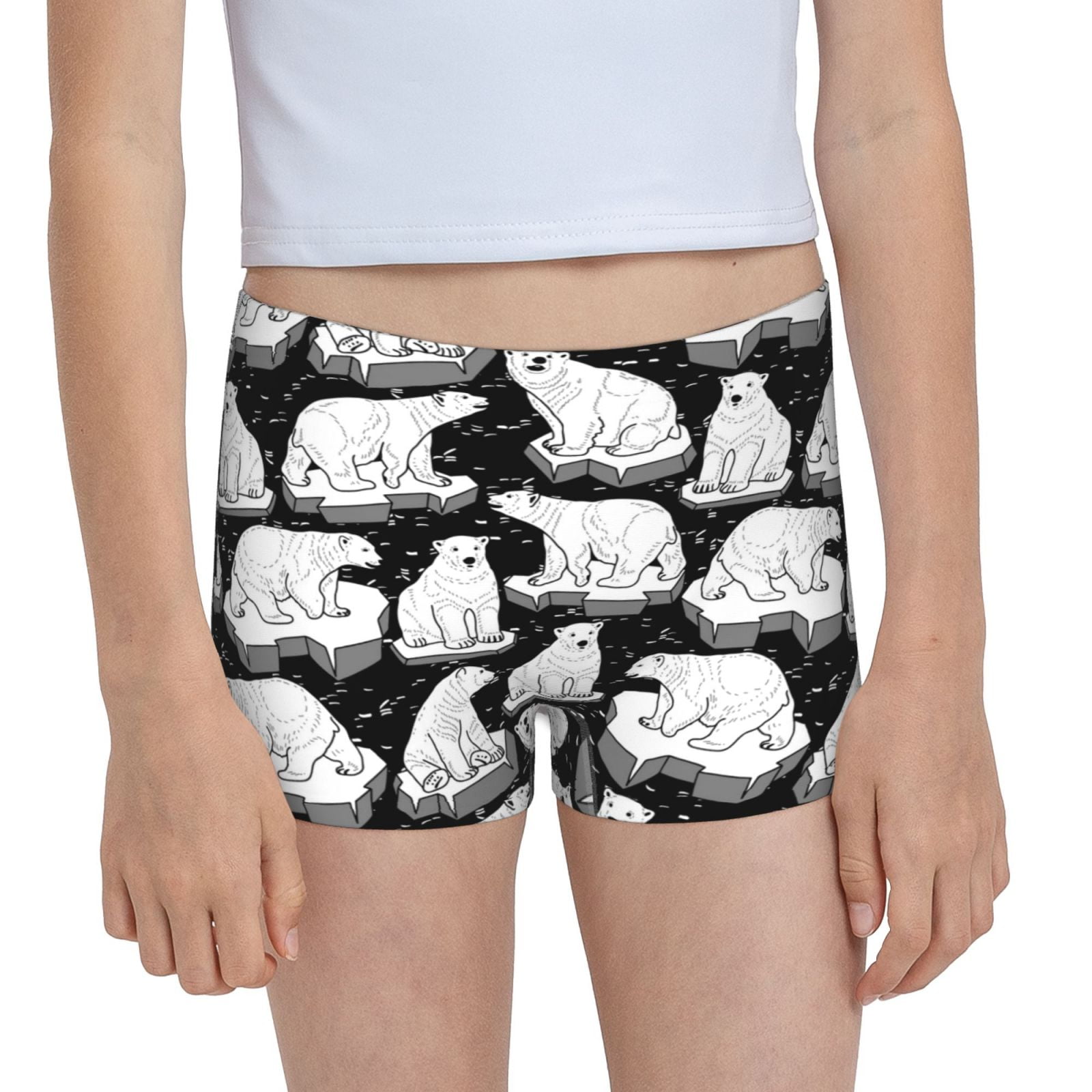 Disketp Cute Cartoon Polar Bear Girls Cotton Underwear Soft Shorts Kids ...