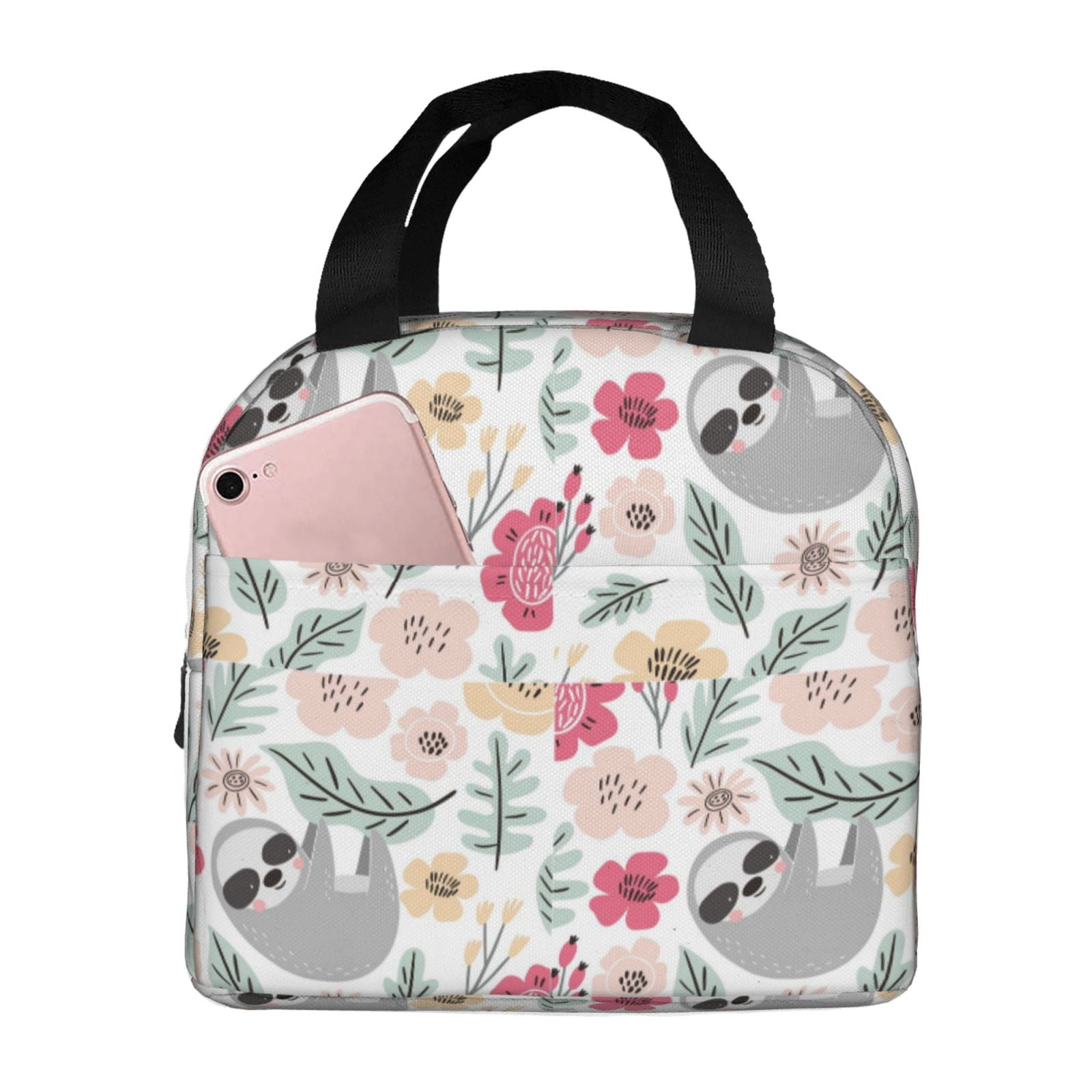 Disketp Cute Cartoon Sloth Lunch Bag for Women Men, Leakproof Thermal ...