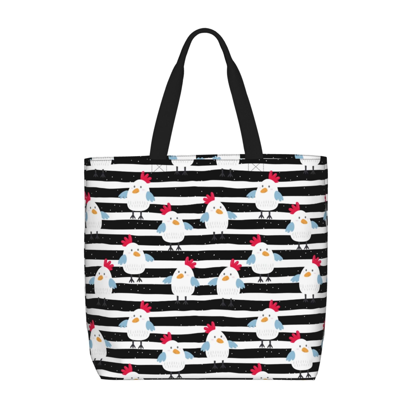 Disketp Cute Chicken Canvas Tote Bag,Women Shoulder Bag Crossbody ...