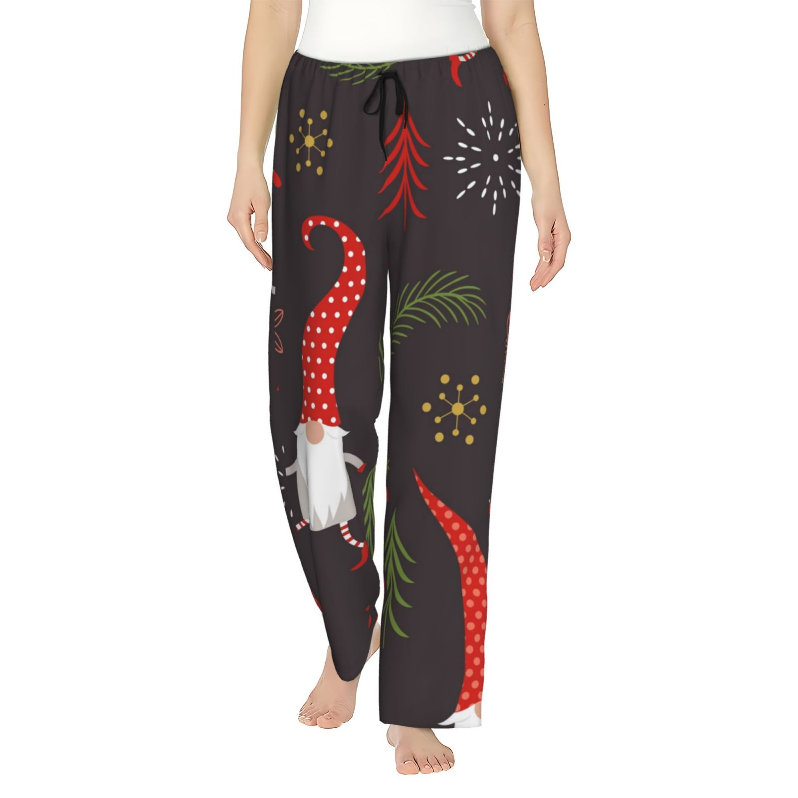 Disketp Cute Christmas Gnomes Print Women'S Comfy Pajama Pants Casual ...